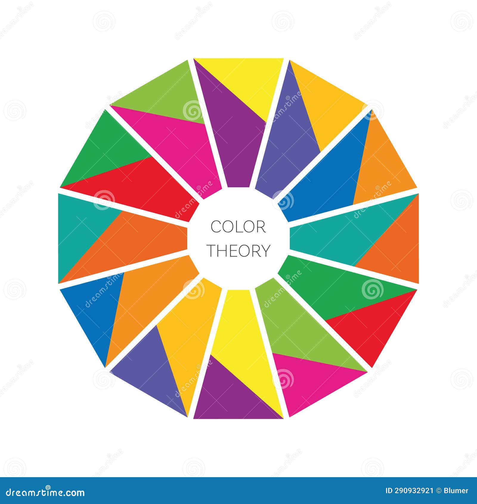 Creative Color Wheel Theory Vector Icon Isolated Stock Vector ...