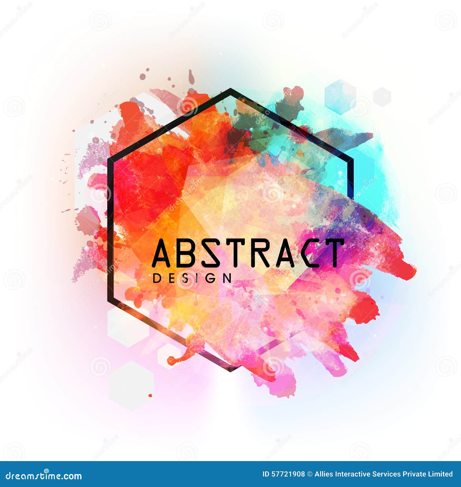 Creative Colorful Abstract Frame. Stock Illustration - Illustration of ...