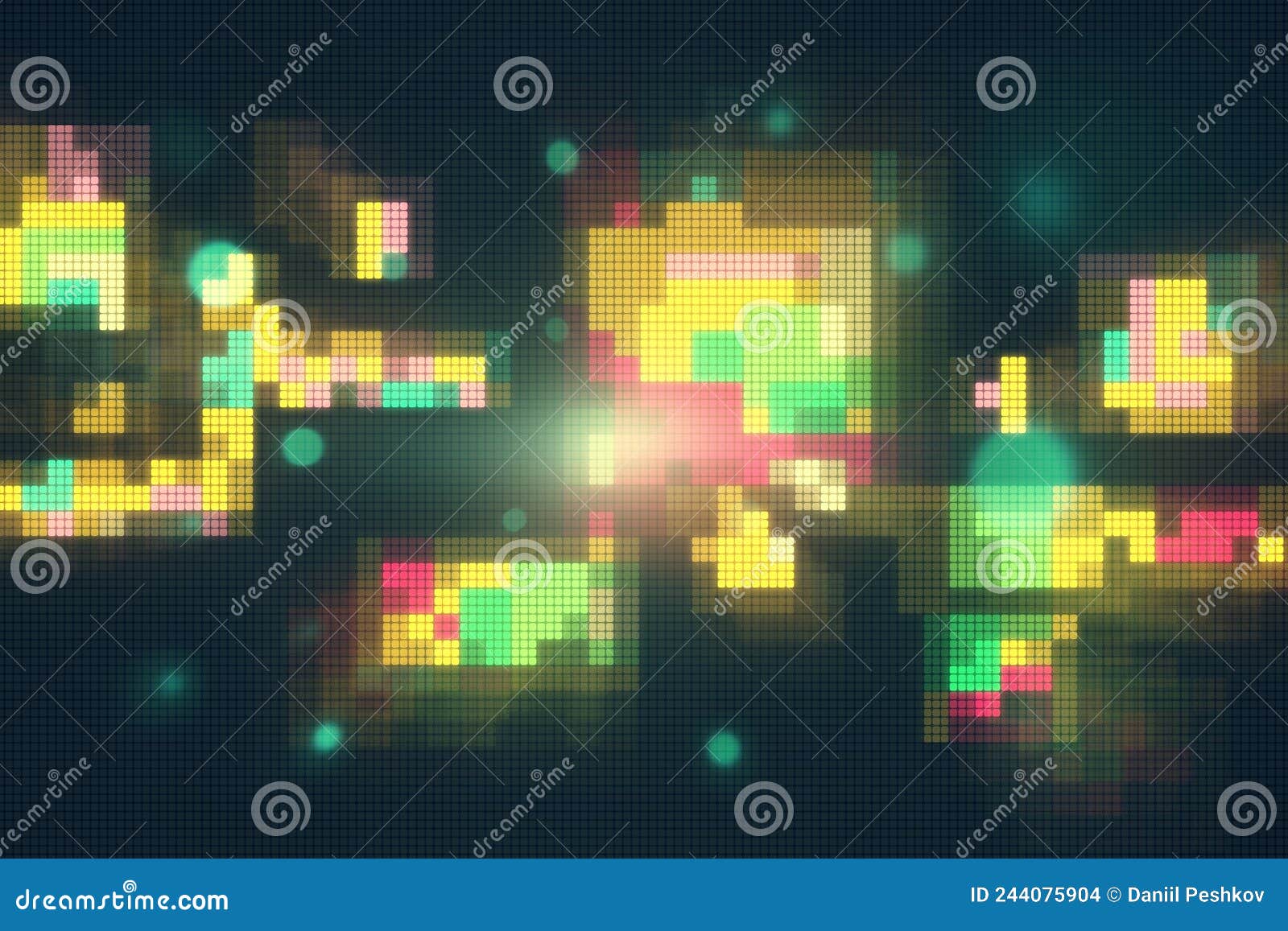 Creative Colorful Blurry Pixel Blocks Wallpaper. Bg and Technology ...
