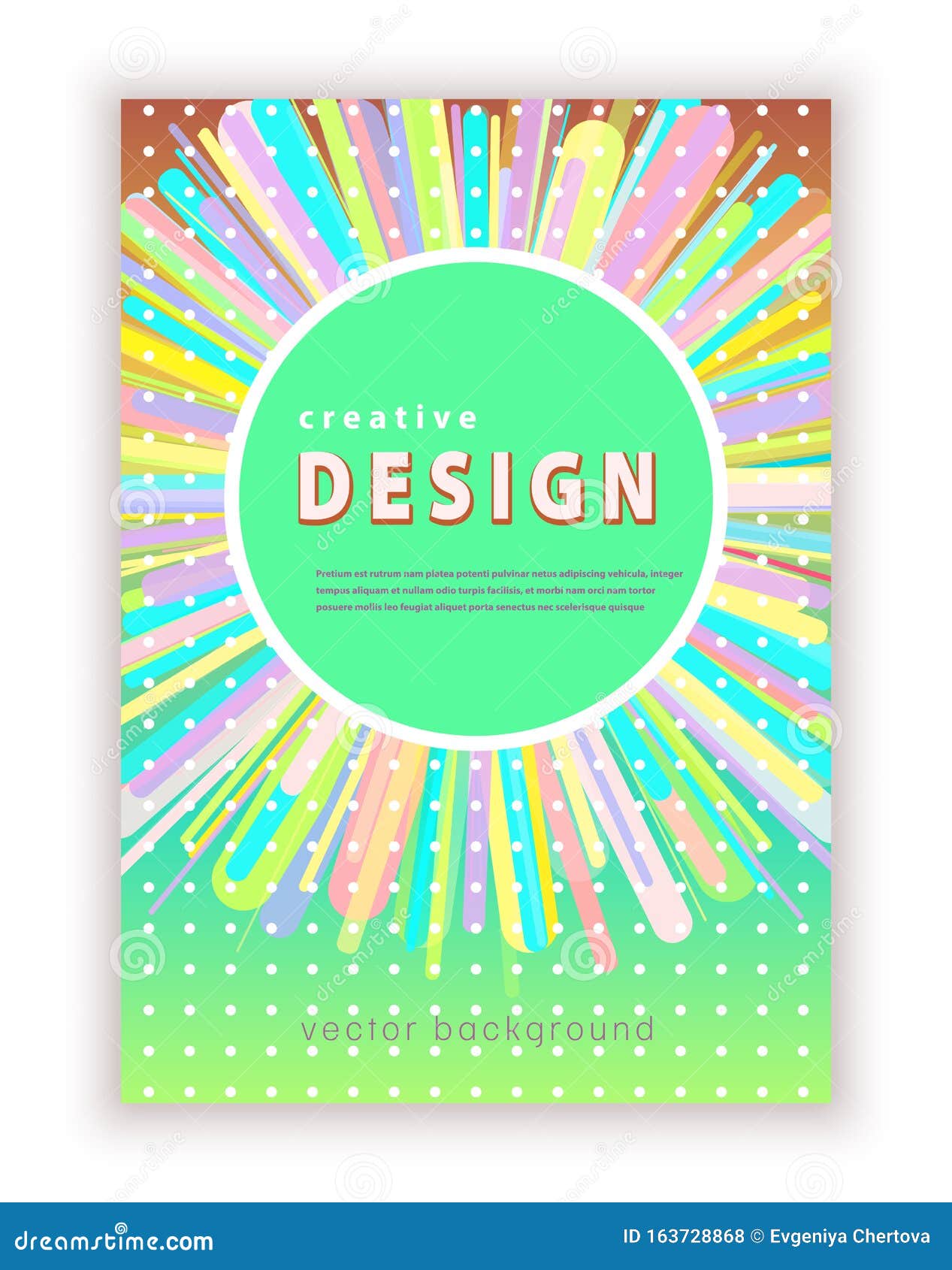Creative Colorful Bright Template for Cover Design, Vector Abstract ...