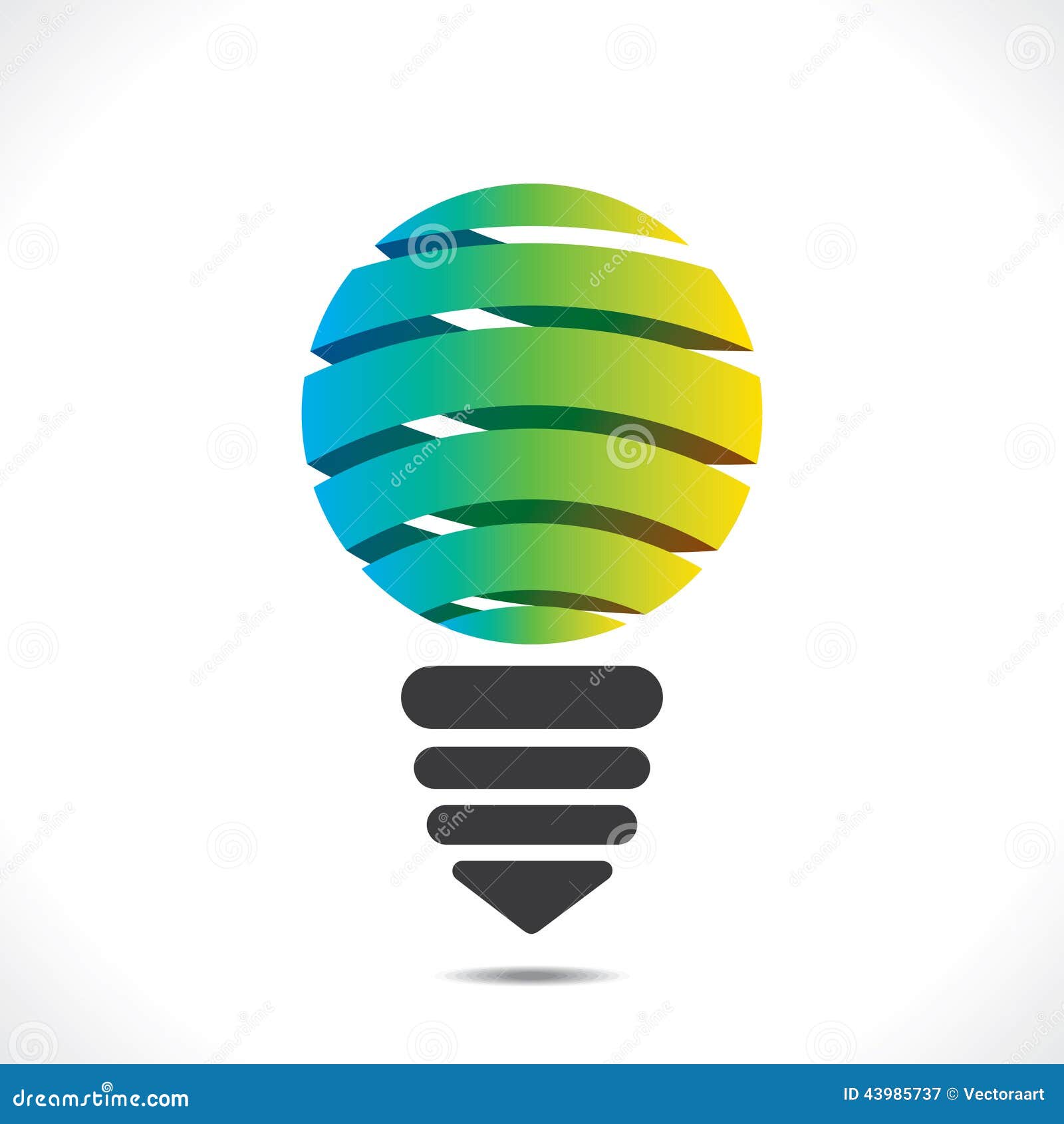Creative Colorful Bulb Design Stock Vector - Illustration of creation ...
