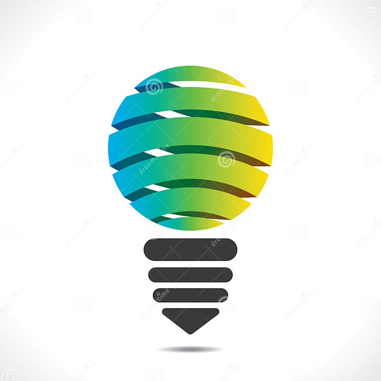 Creative Colorful Bulb Design Stock Vector - Illustration of creation ...