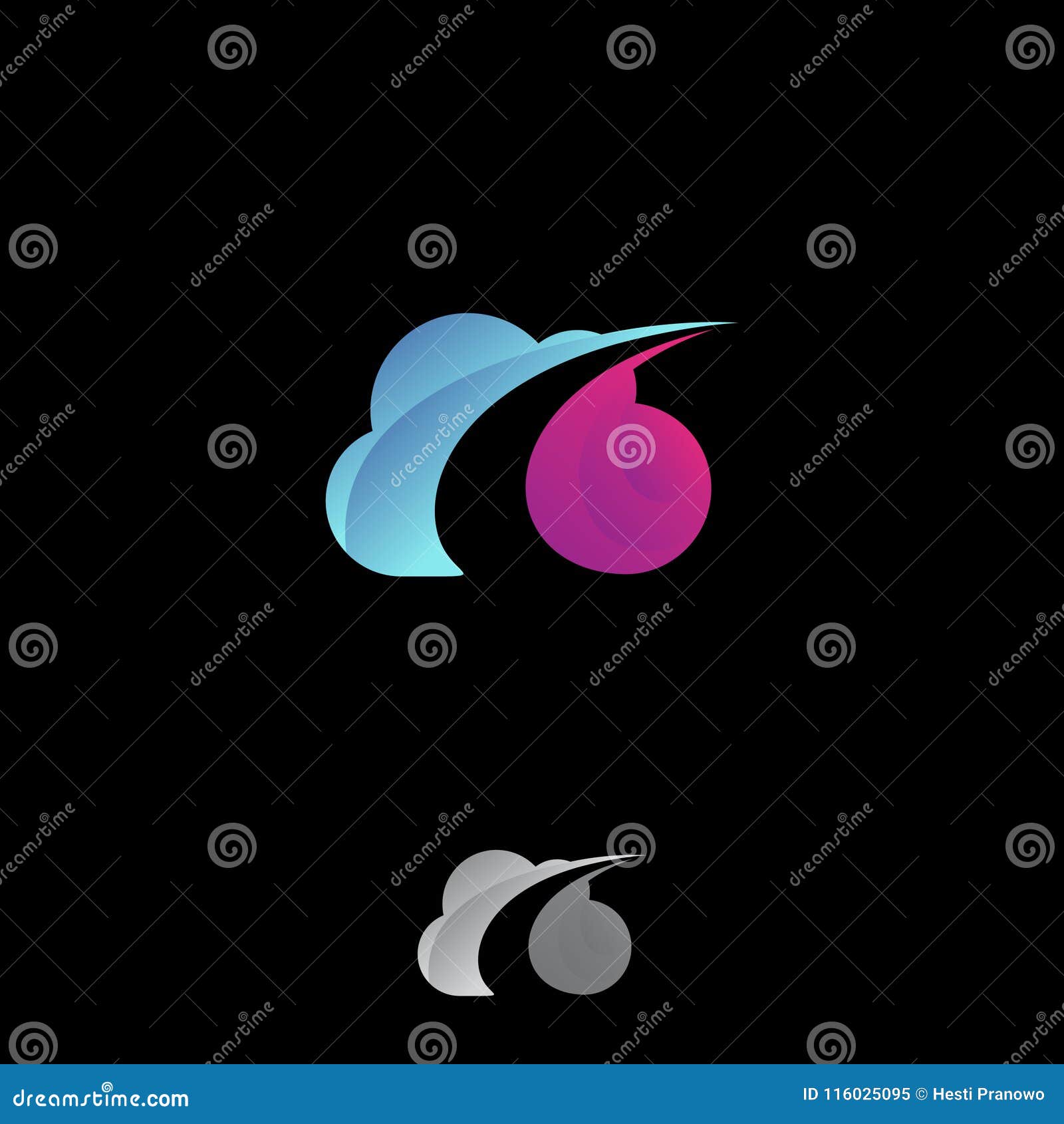Creative Colorful Cloud Icon in Modern Style for Web, Graphic and ...
