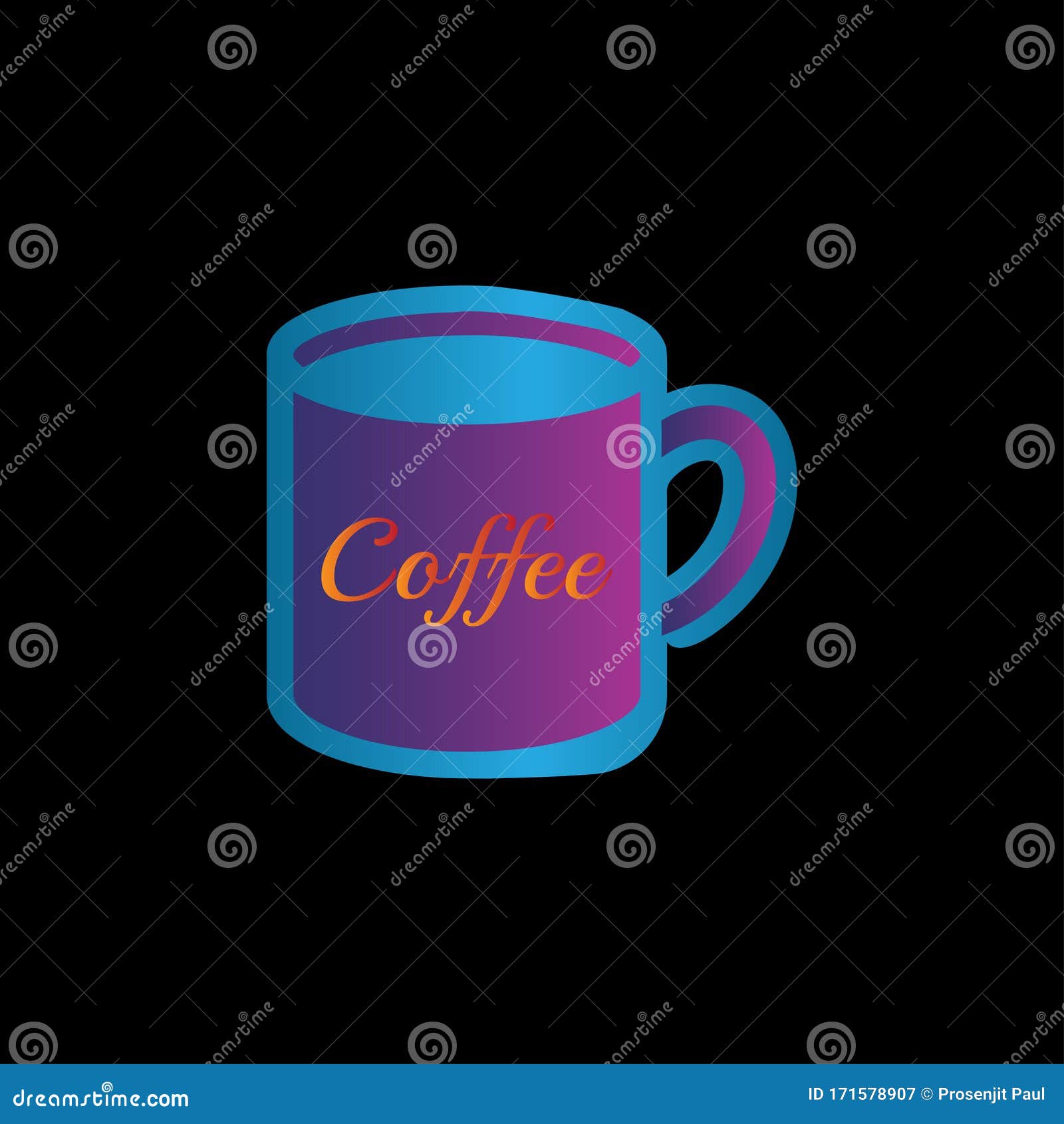 Creative Colorful Coffee Mug Logo Design Vector Stock Vector ...