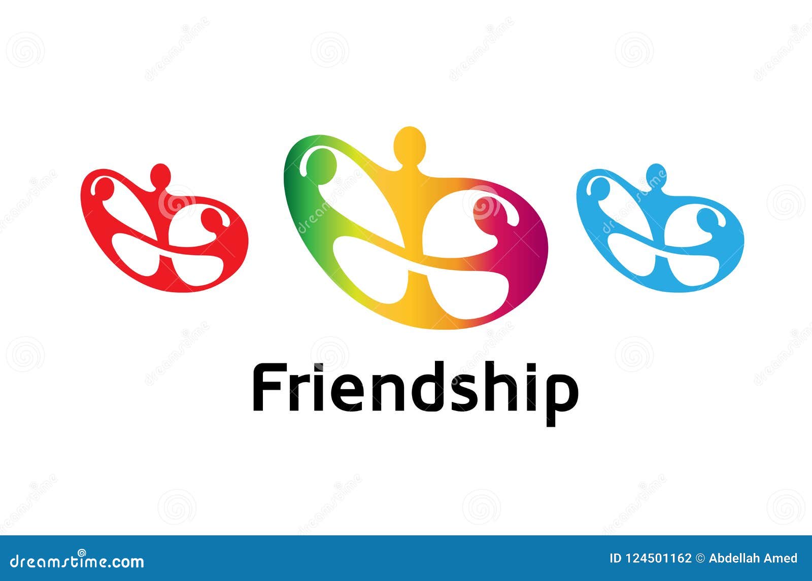 Creative Colorful Crowd Logo Design Illustration Stock Vector ...