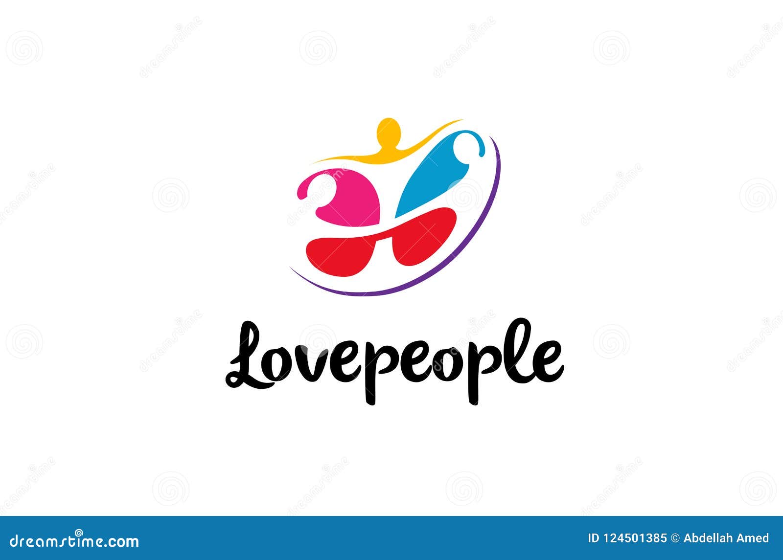 Creative Colorful Crowd Logo Design Illustration Stock Vector ...