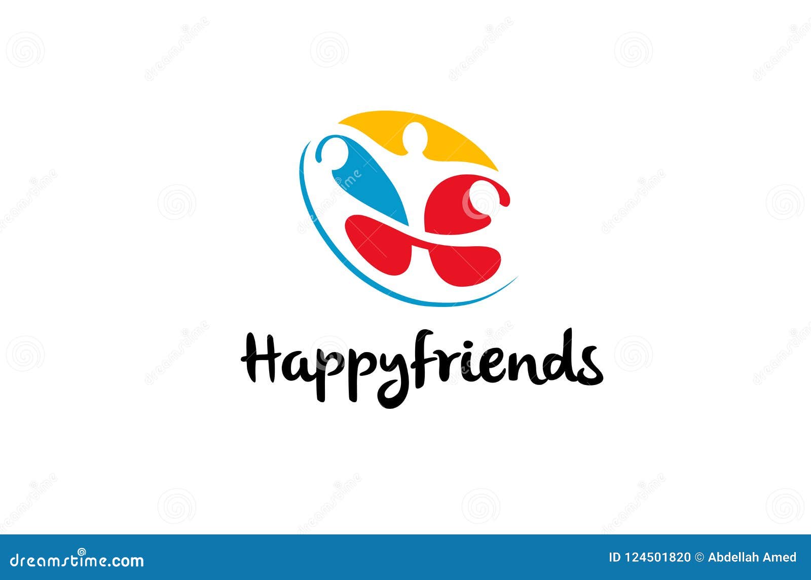 Creative Colorful Crowd Logo Design Illustration Stock Vector ...