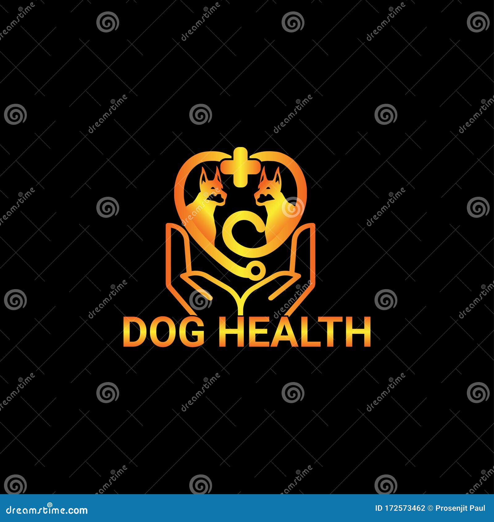 Creative Colorful Dog Health Logo Design Stock Vector - Illustration of ...