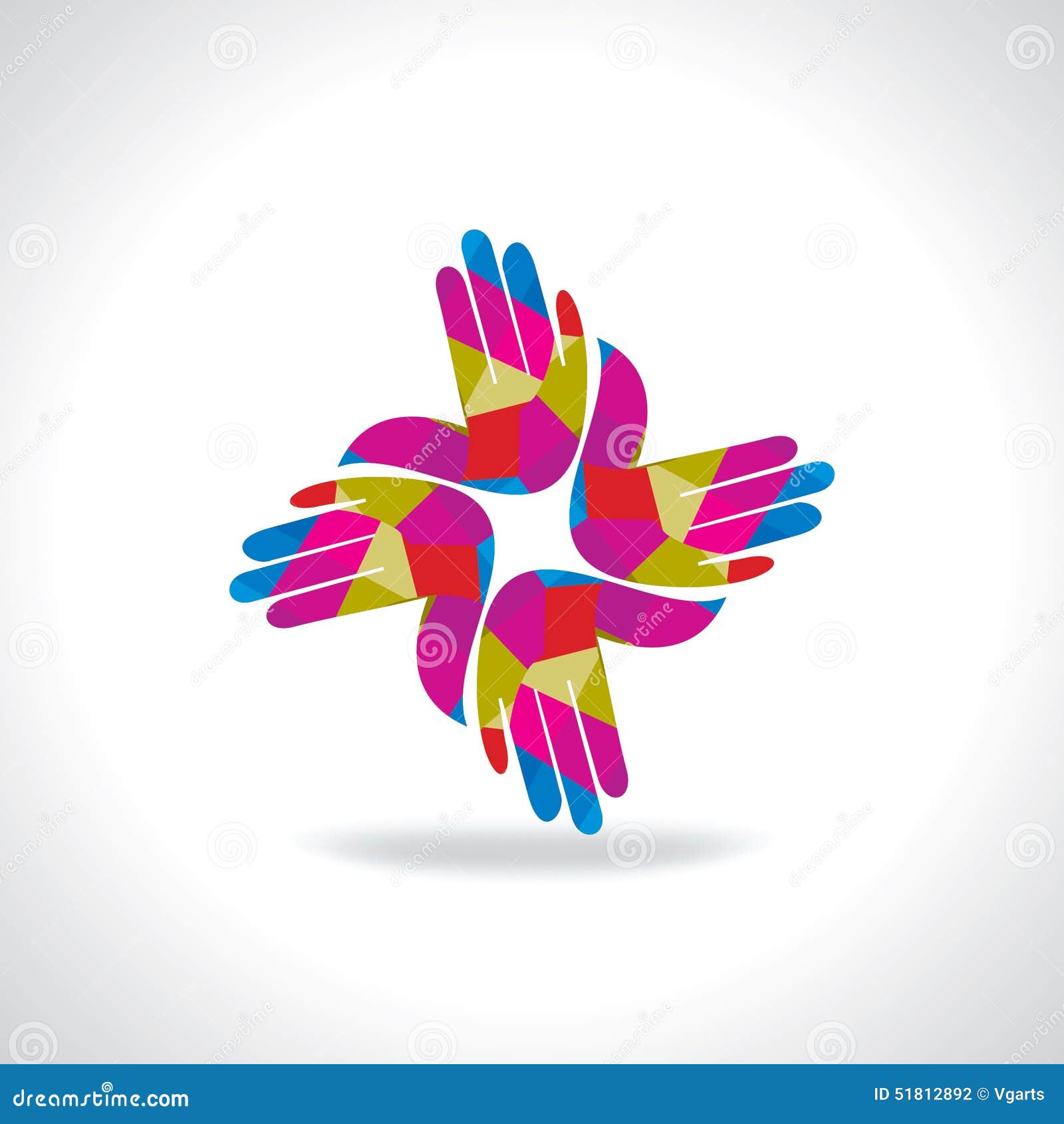 Creative Colorful Hand Business Icon Stock Vector - Illustration of ...