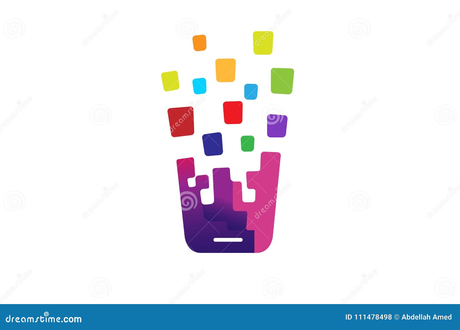 Mobile App Phone Pixel Logo Stock Vector - Illustration of business ...