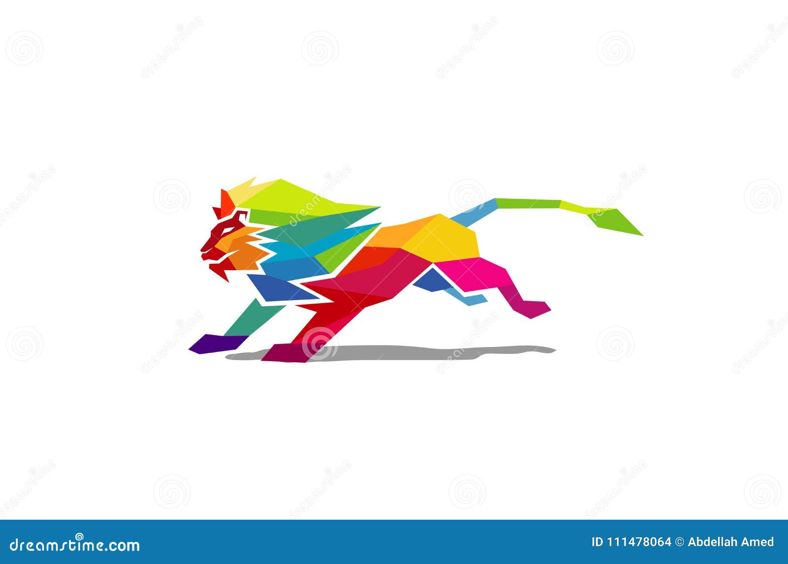 Creative Abstract Colorful Lion Logo Stock Vector - Illustration of ...