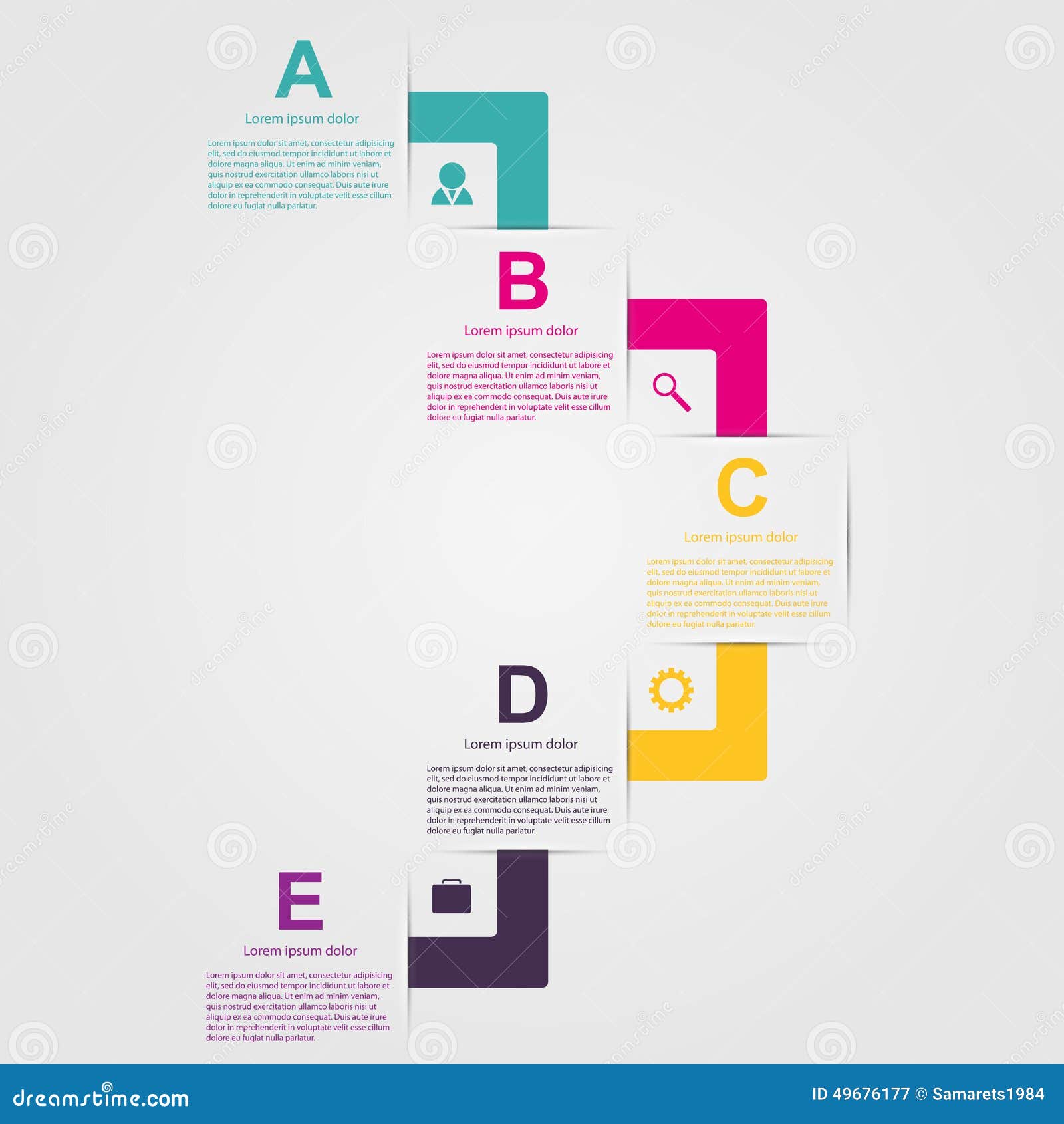 Creative Colorful Infographic in the Form of Ribbons. Design Element ...