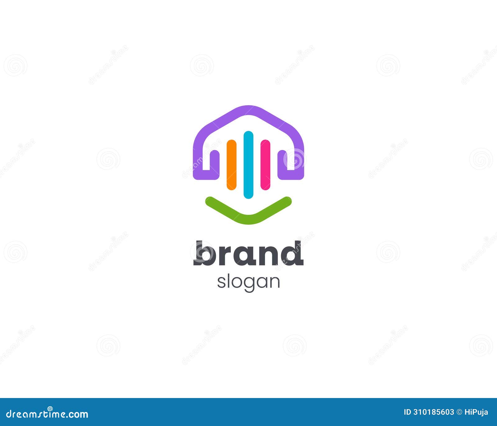 Creative Colorful Music Chart Logo Stock Vector - Illustration of icon, chart: 310185603