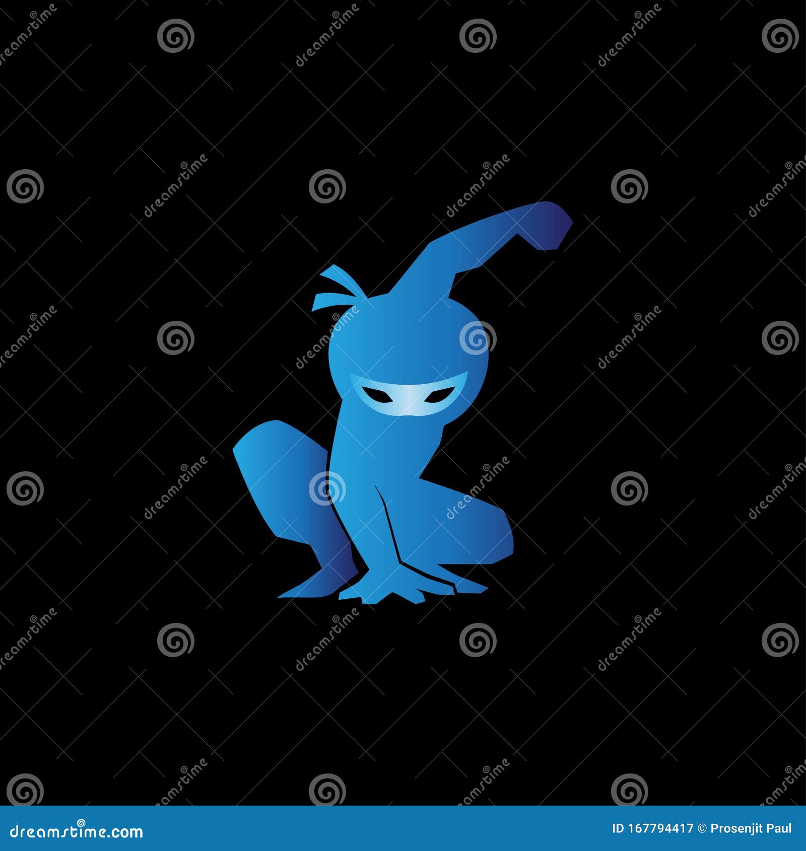 Creative Colorful Ninja Logo Vector Design Stock Vector - Illustration ...