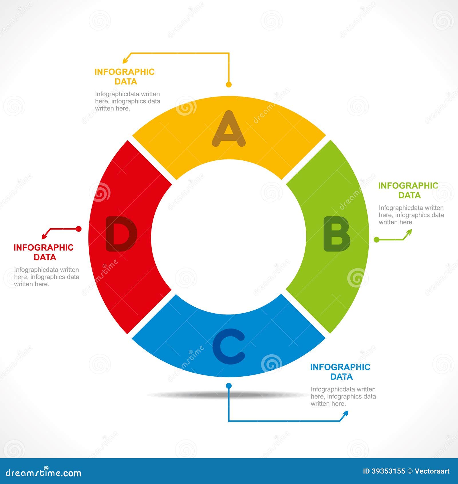 Creative Colorful Number 0 or Alphabet O Info-graphics Design Stock ...