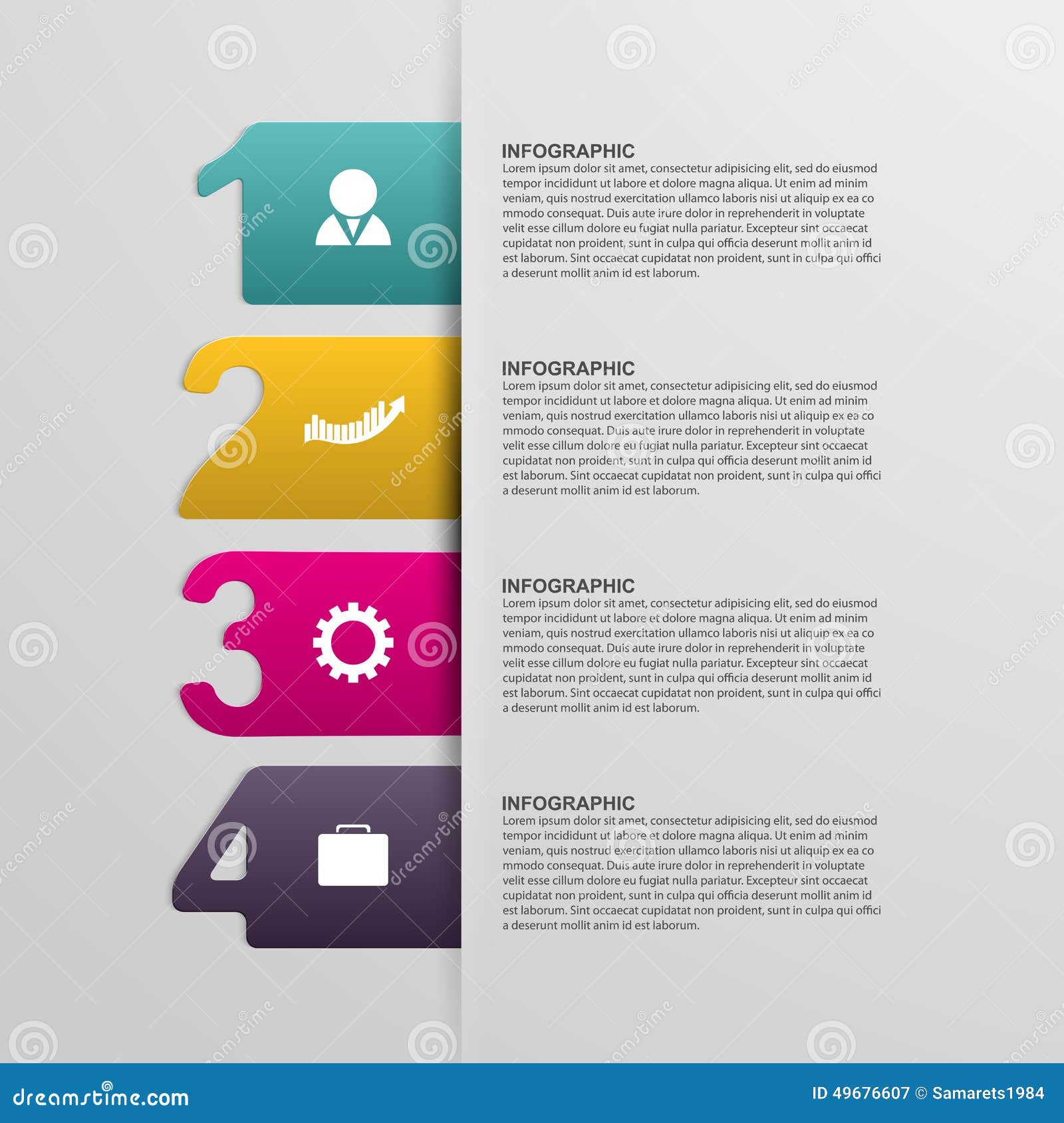 Colorful Numbered Bullet Points For Presentations And Step By Step ...