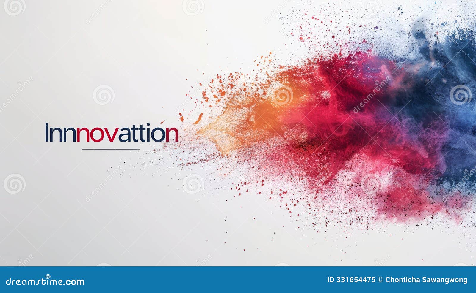 Creative Colorful Paint Splash with Text Innovation . Modern Abstract ...