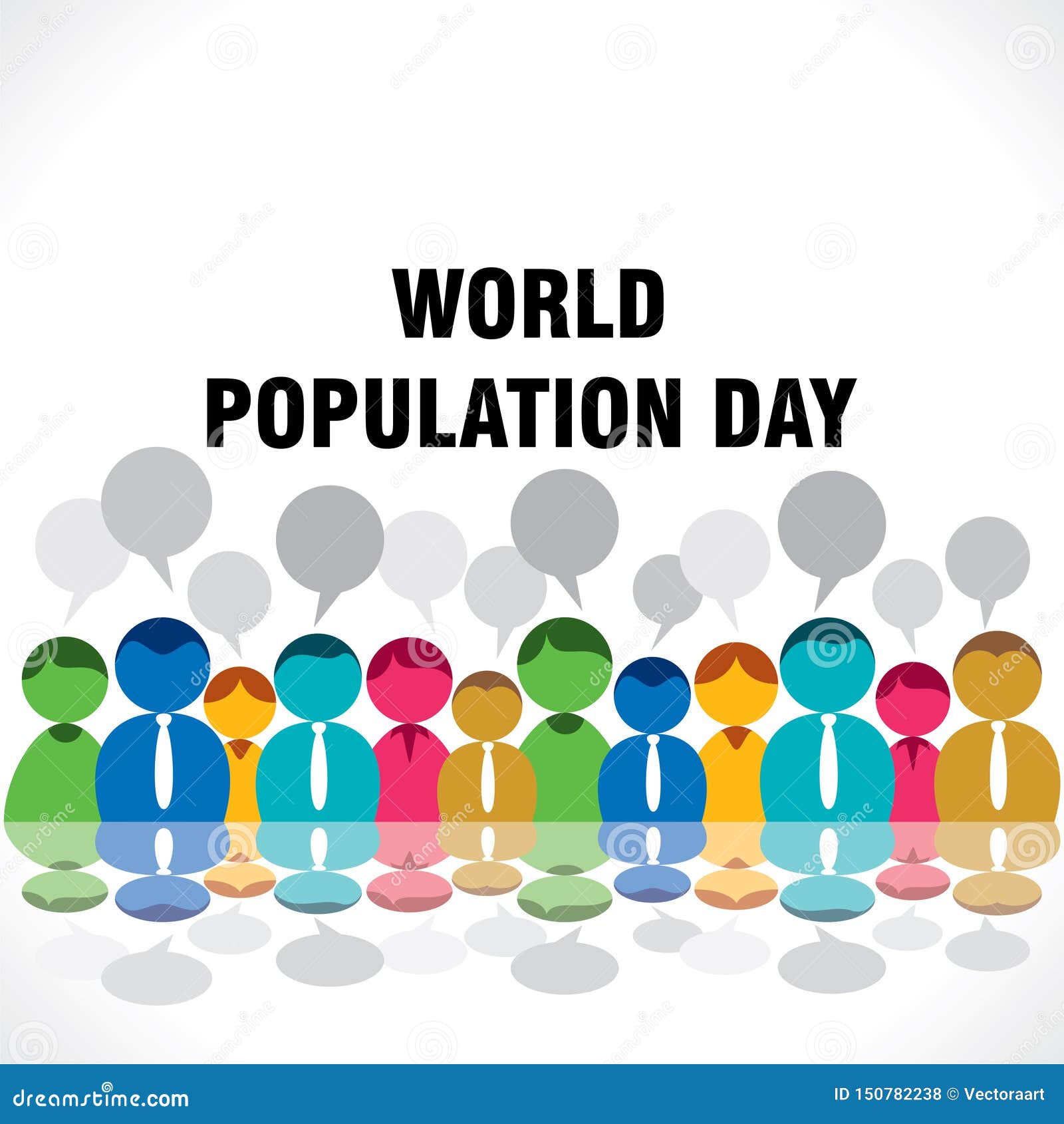 World Population Day Poster Design Stock Vector - Illustration of blue ...