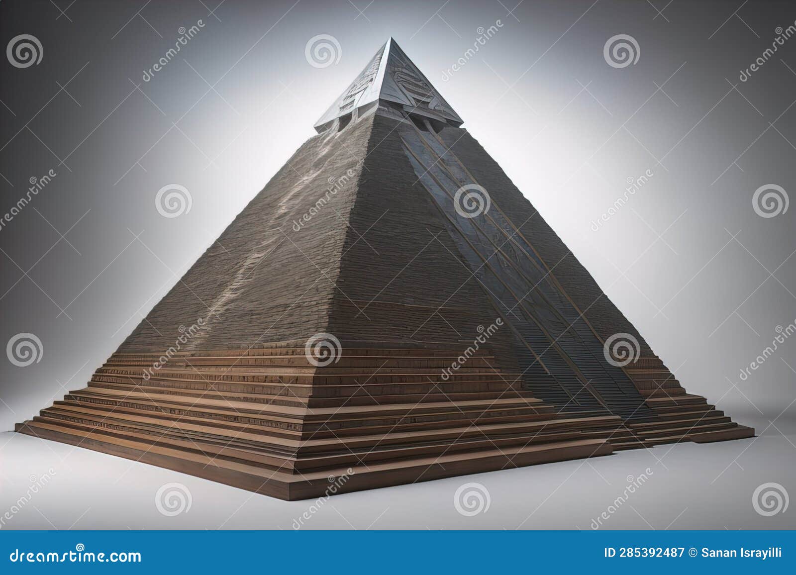 Creative and Colorful Pyramid on a Solid Color Background. Ai ...