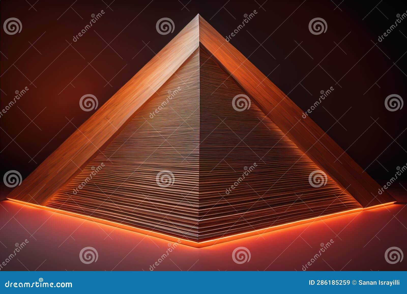 Creative and Colorful Pyramid on a Solid Color Background. Ai ...