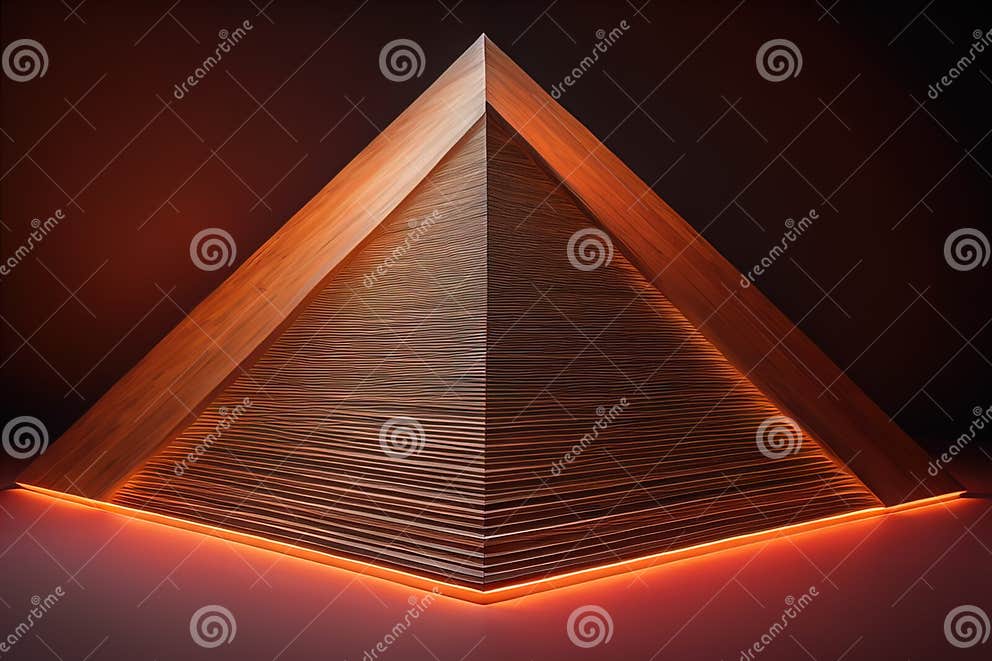 Creative and Colorful Pyramid on a Solid Color Background. Ai ...