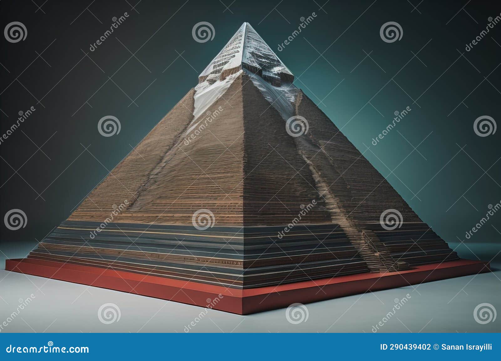 Creative and Colorful Pyramid on a Solid Color Background. Ai ...