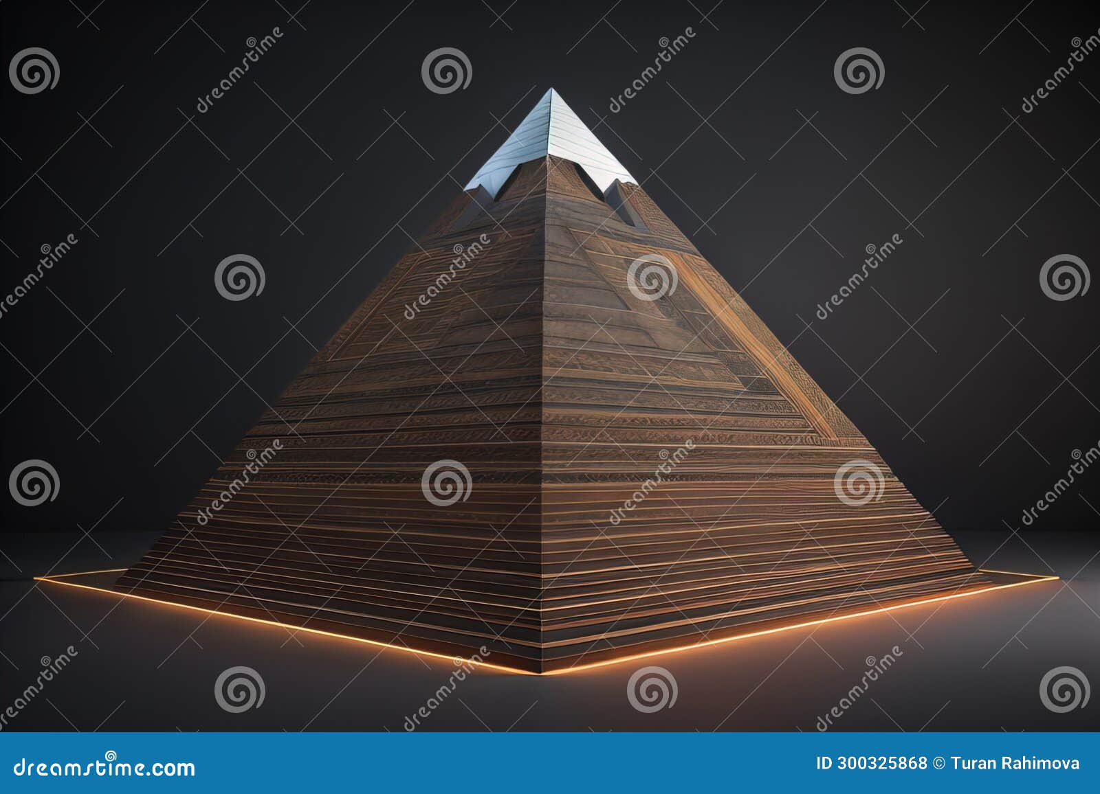Creative and Colorful Pyramid on a Solid Color Background. Ai ...