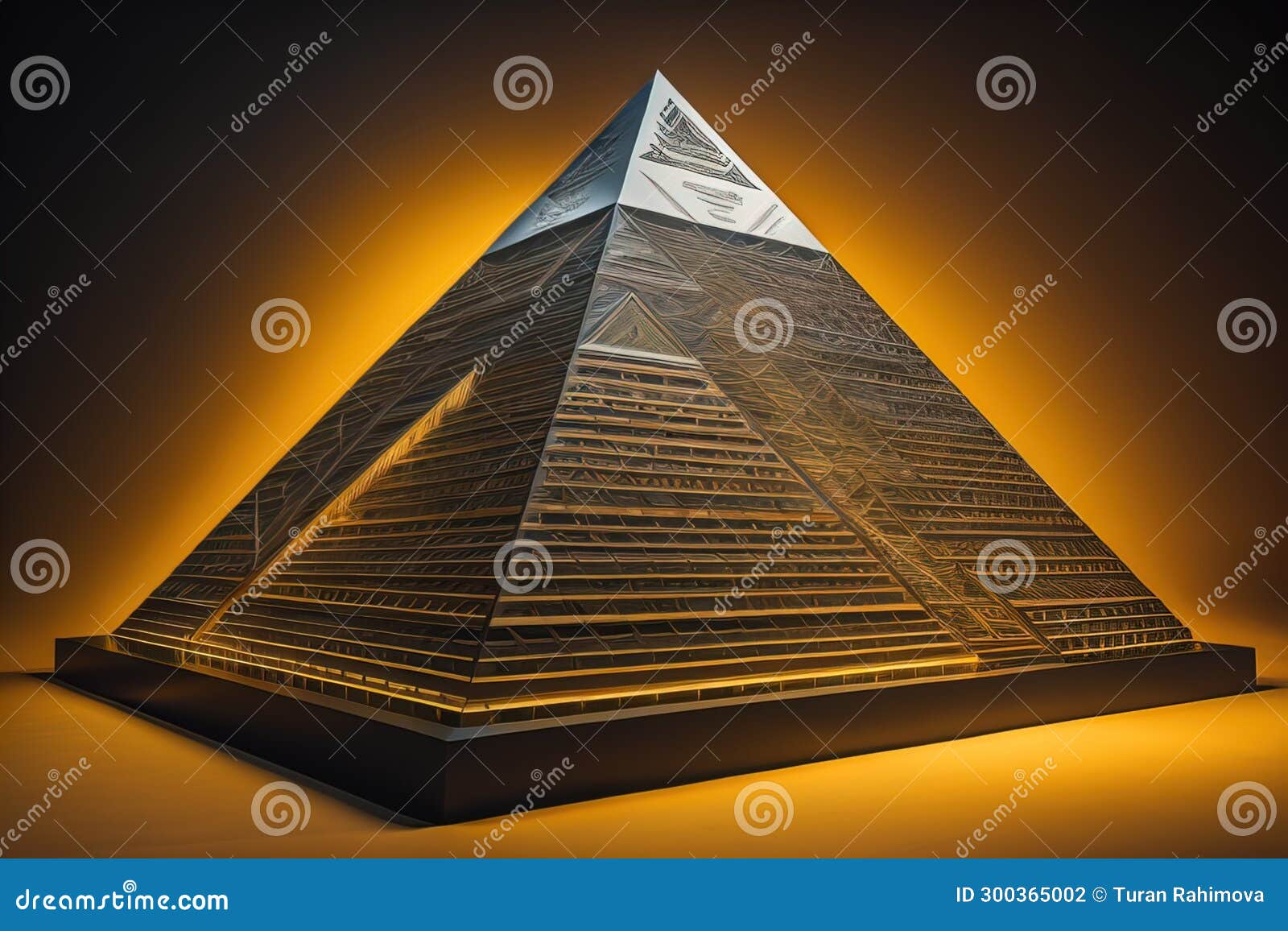 Creative and Colorful Pyramid on a Solid Color Background. Ai ...