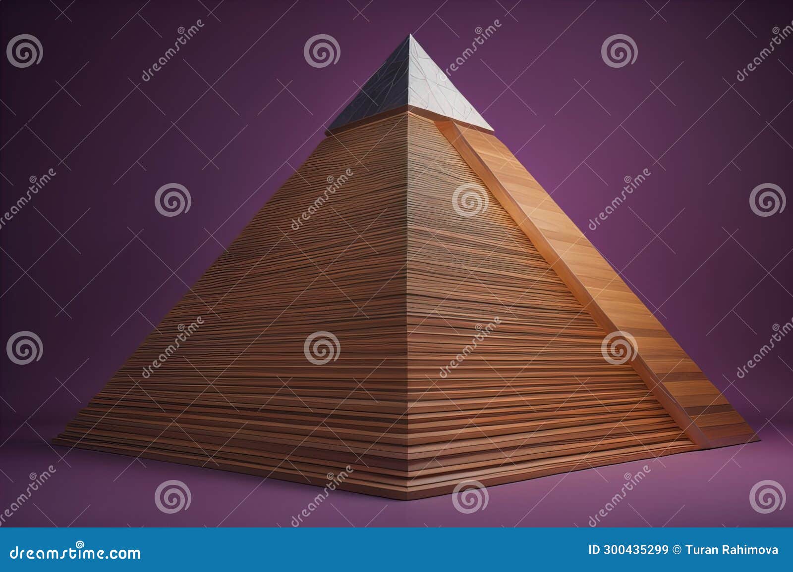 Creative and Colorful Pyramid on a Solid Color Background. Ai ...