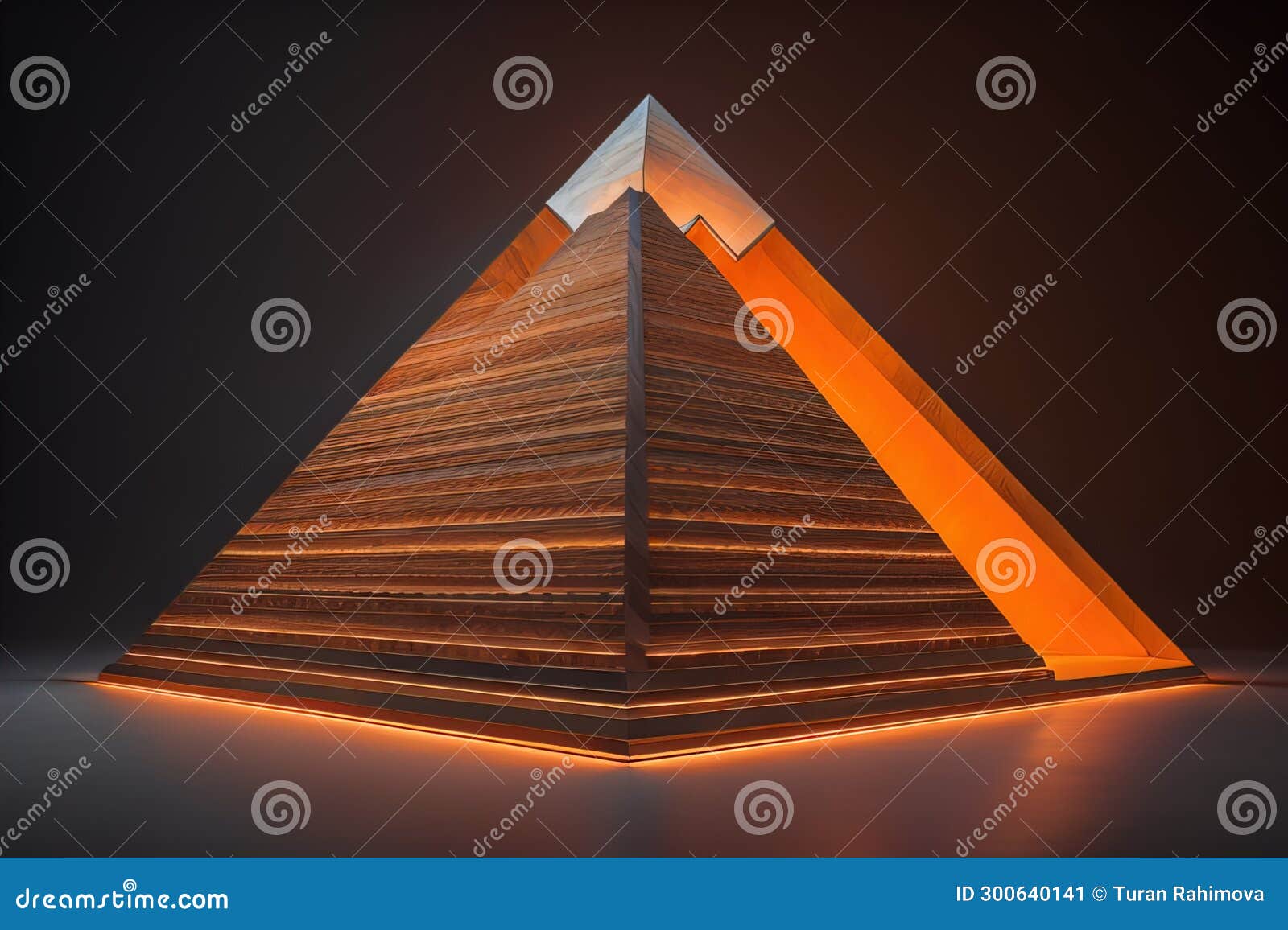 Creative and Colorful Pyramid on a Solid Color Background. Ai ...