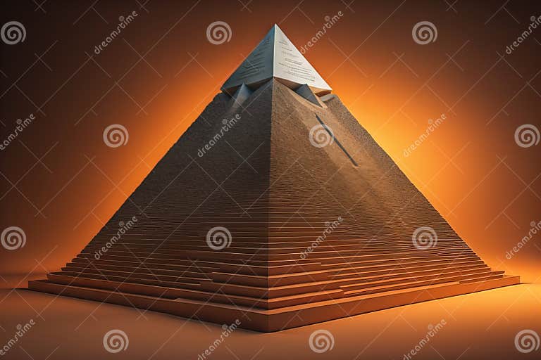 Creative and Colorful Pyramid on a Solid Color Background. Ai ...