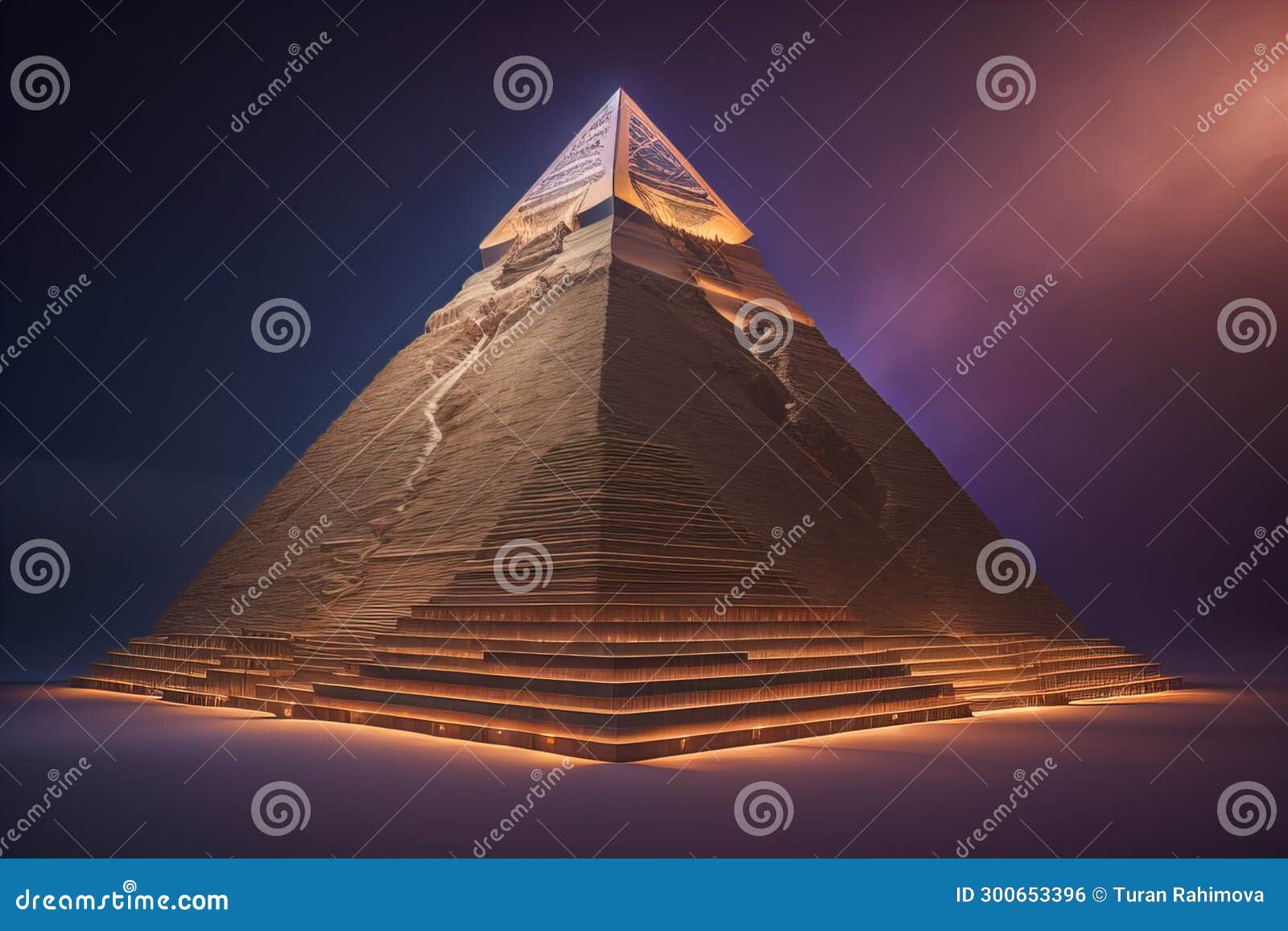Creative and Colorful Pyramid on a Solid Color Background. Ai ...