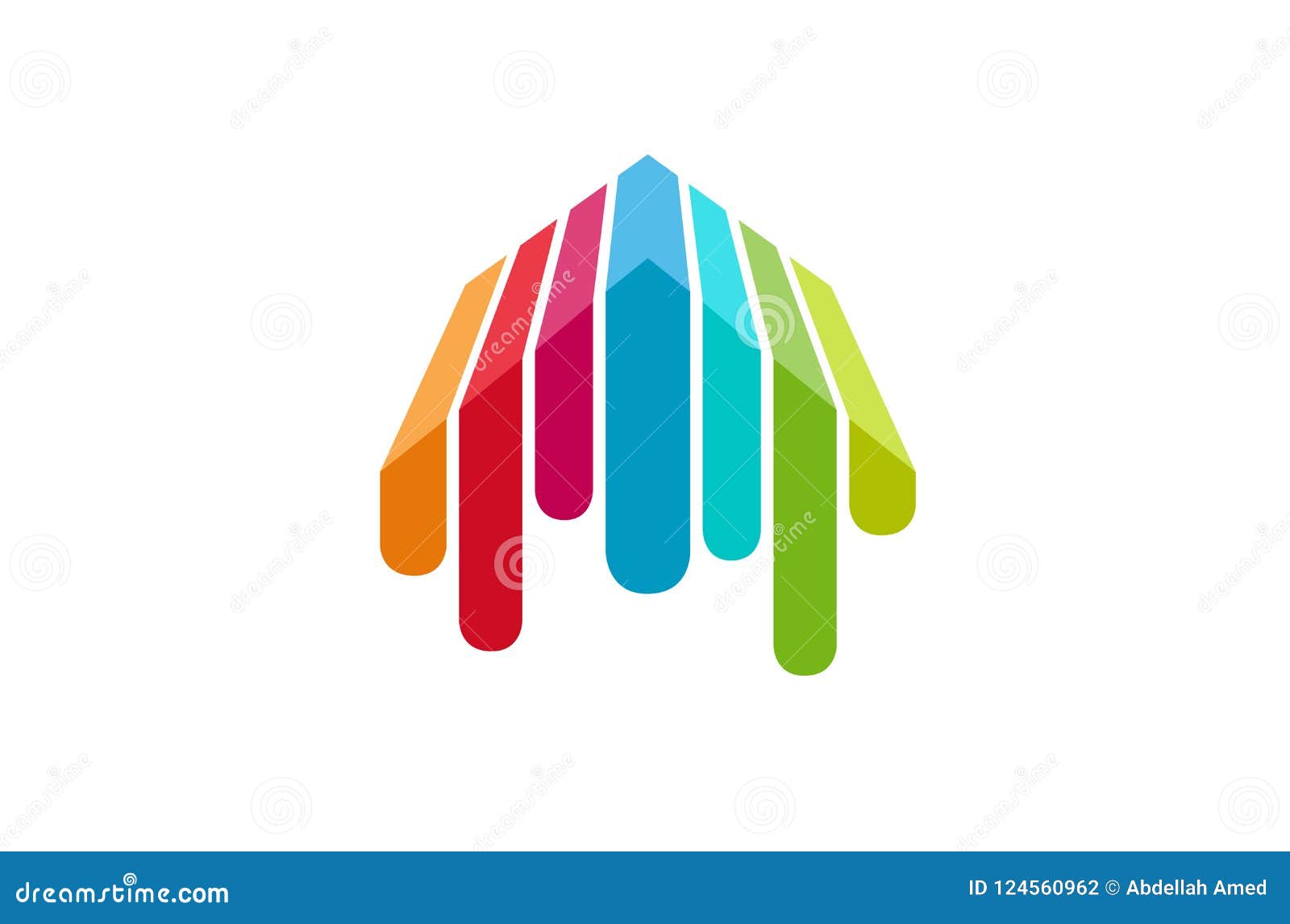 Creative Colorful Roof Logo Design Illustration Stock Vector ...