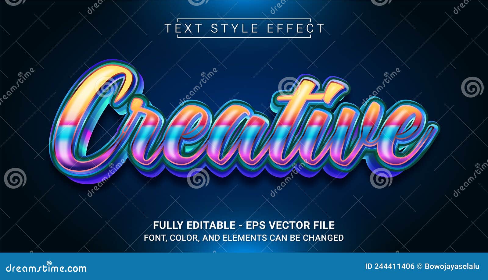 Creative Colorful Text Style Effect. Editable Graphic Text Template ...