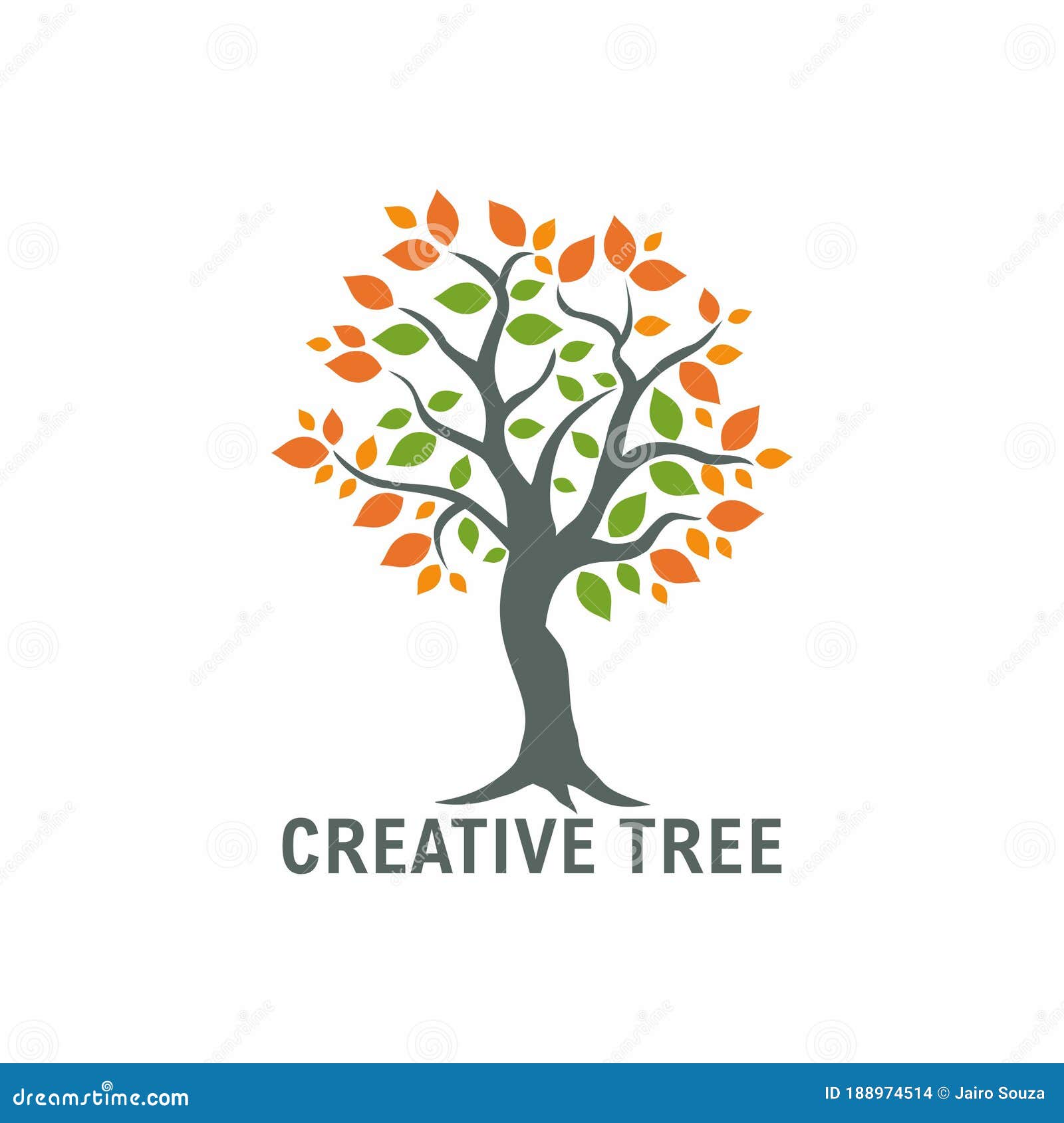 Creative Colorful Tree Logo Symbol Vector Stock Vector - Illustration ...