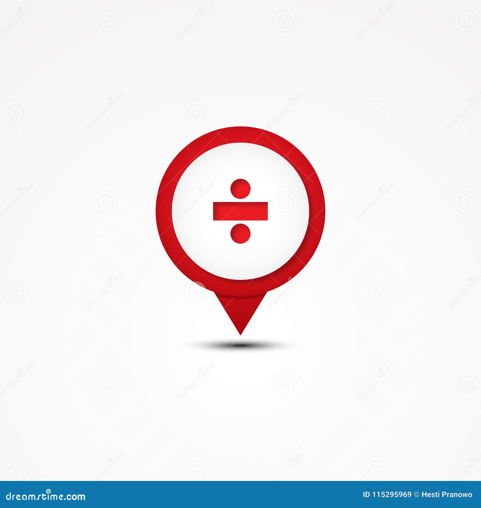 Creative Combination Divided Mathematics Symbol and Map Pointer Stock ...