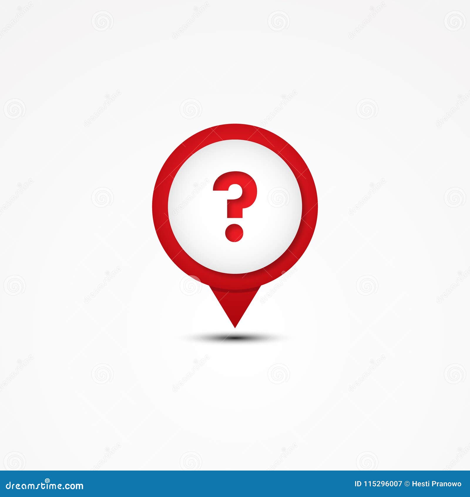 Creative Combination Graphic Question Mark and Map Pointer Stock Vector ...