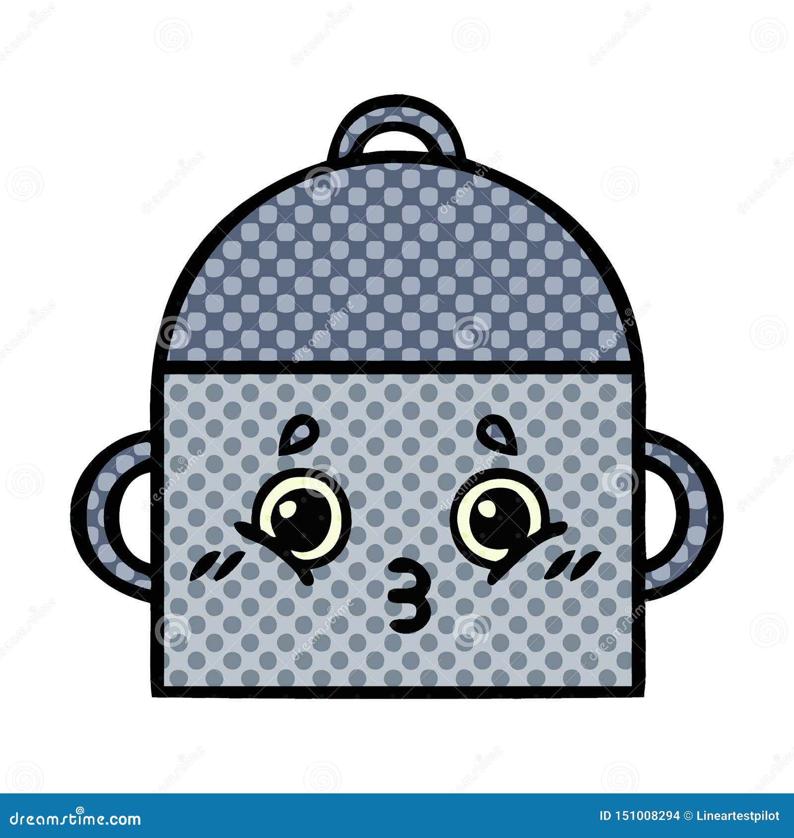A Creative Comic Book Style Cartoon Cooking Pot Stock Vector ...