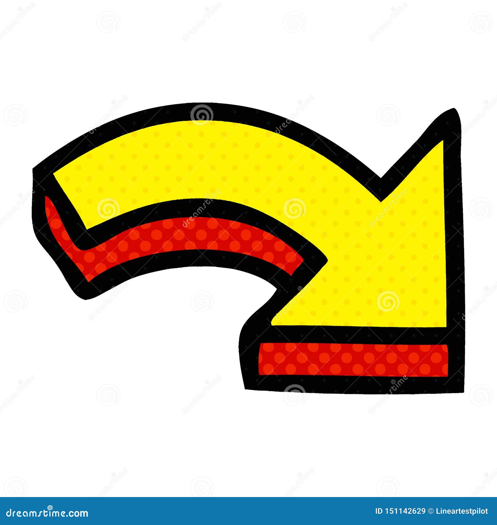 A Creative Comic Book Style Cartoon Directional Arrow Stock Vector ...