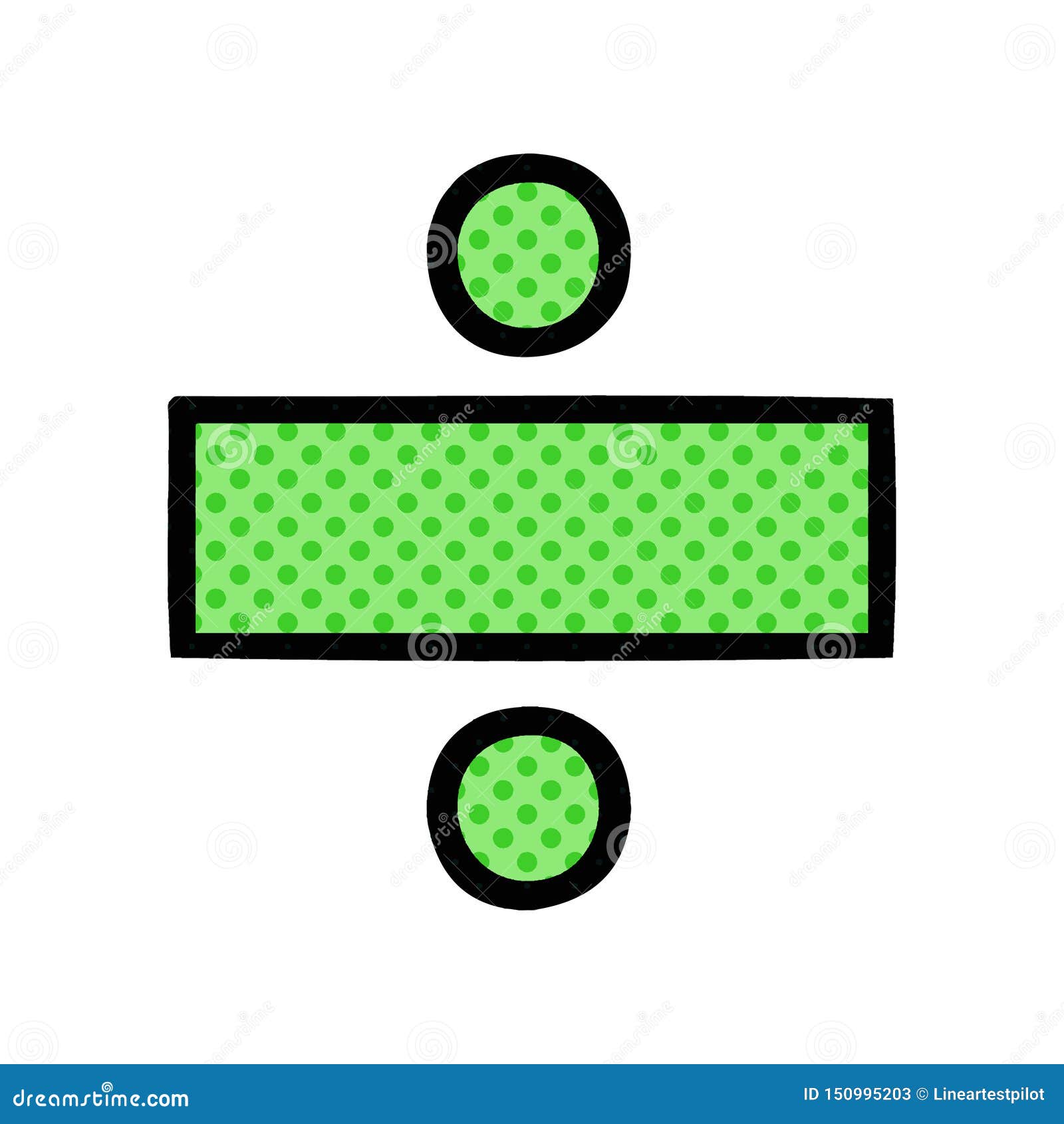 A Creative Comic Book Style Cartoon Division Symbol Stock Vector ...