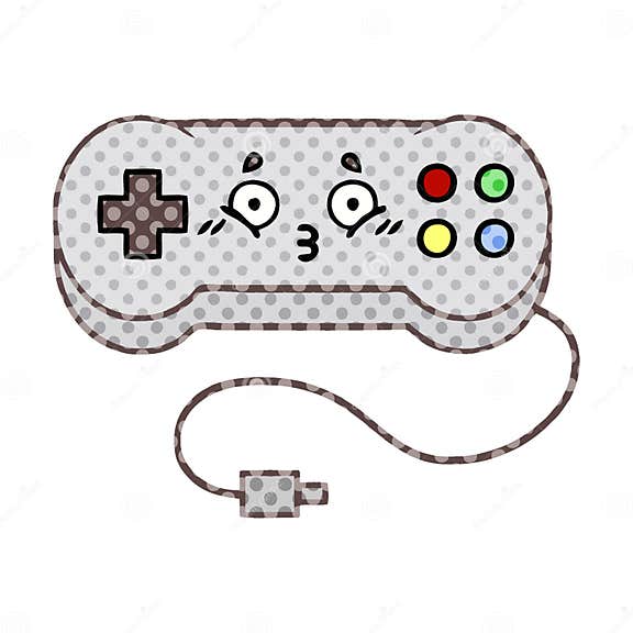 A Creative Comic Book Style Cartoon Game Controller Stock Vector ...