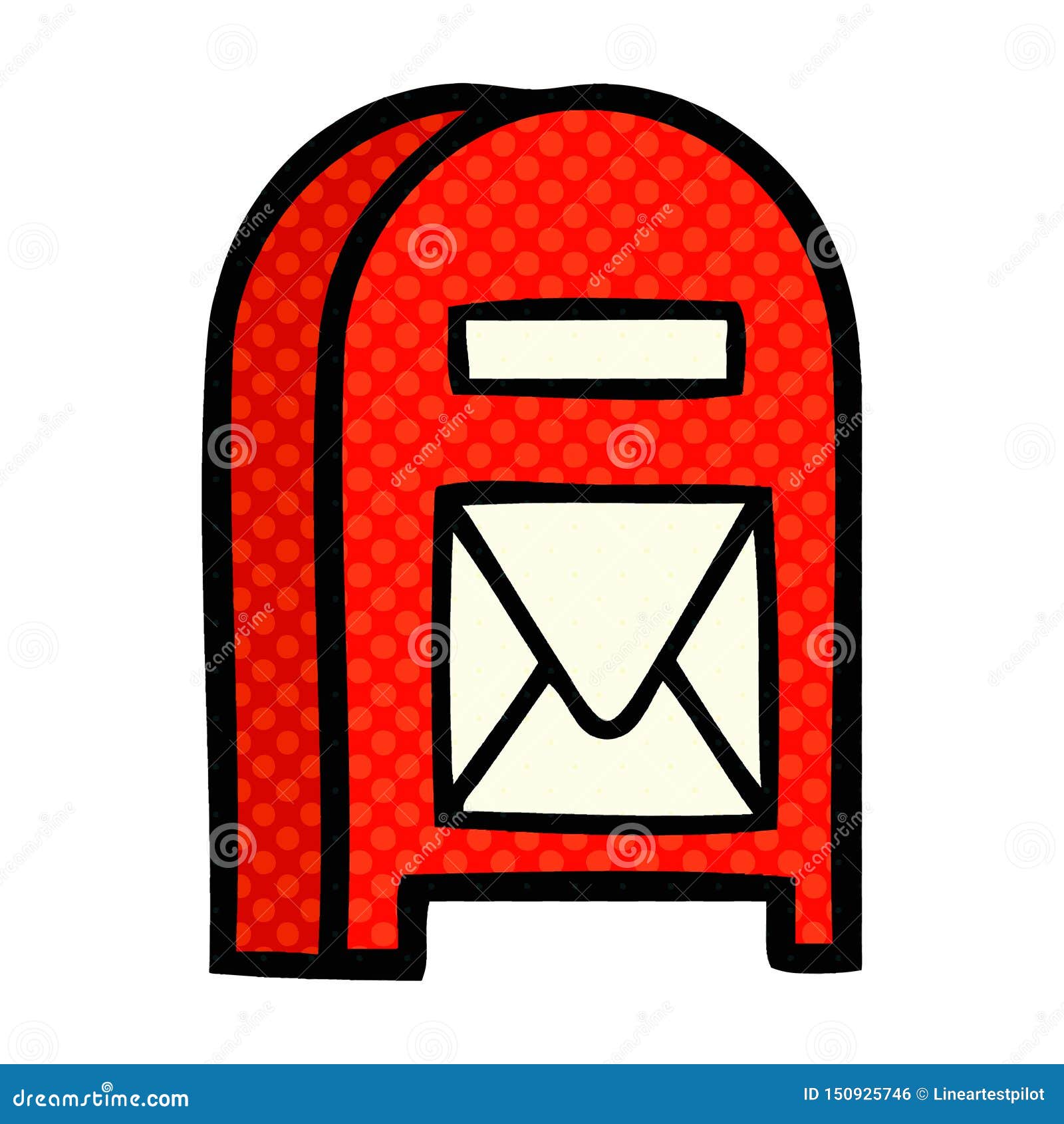 A Creative Comic Book Style Cartoon Mail Box Stock Vector ...