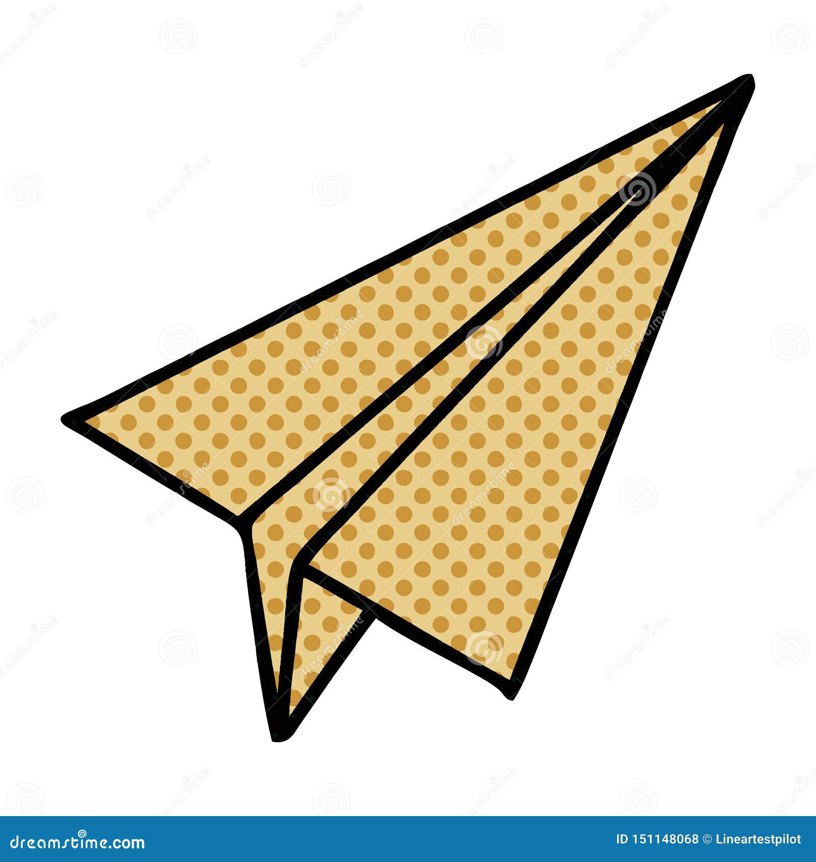 A Creative Comic Book Style Cartoon Paper Aeroplane Stock Vector ...
