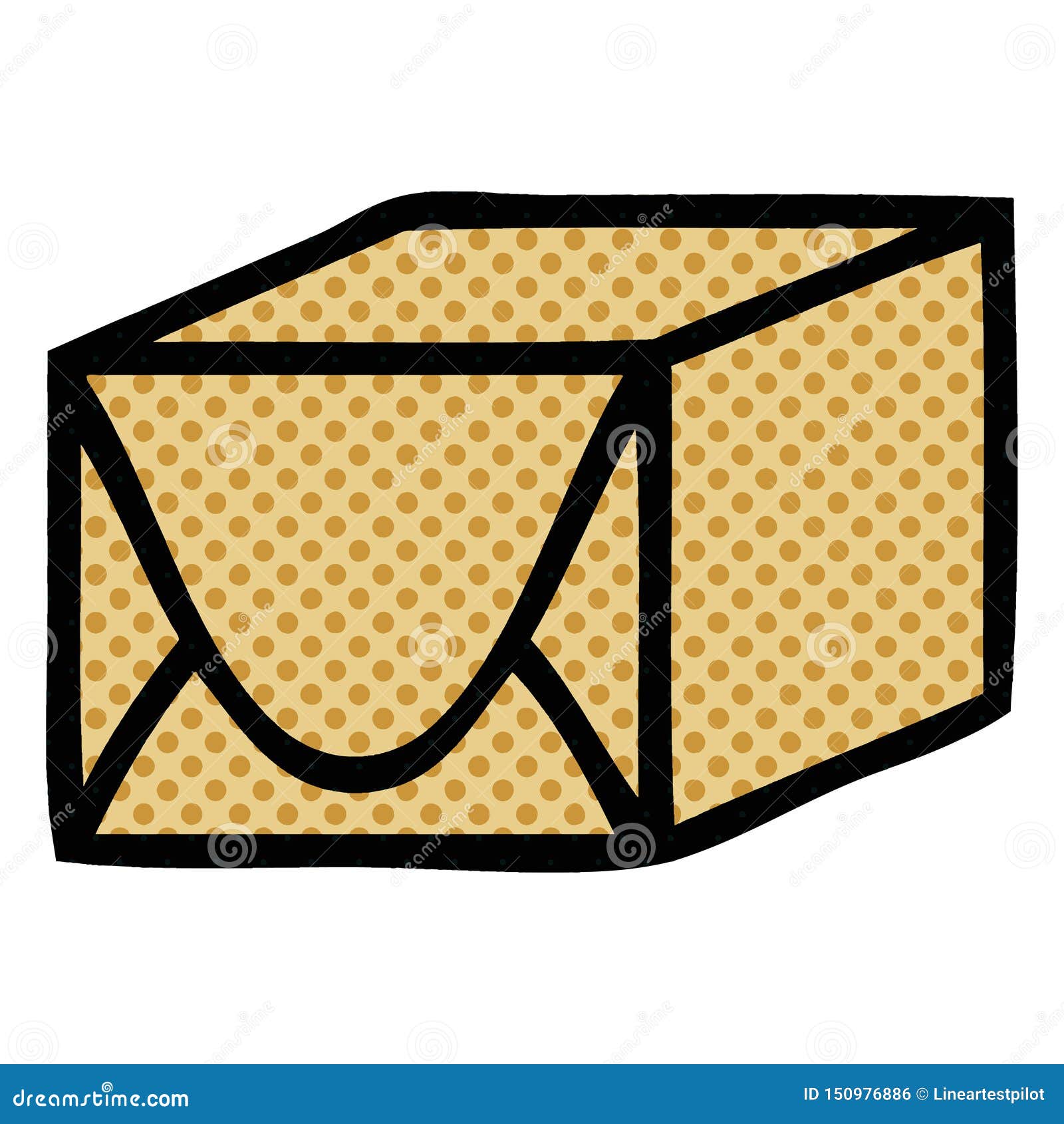 A Creative Comic Book Style Cartoon Paper Parcel Stock Vector ...