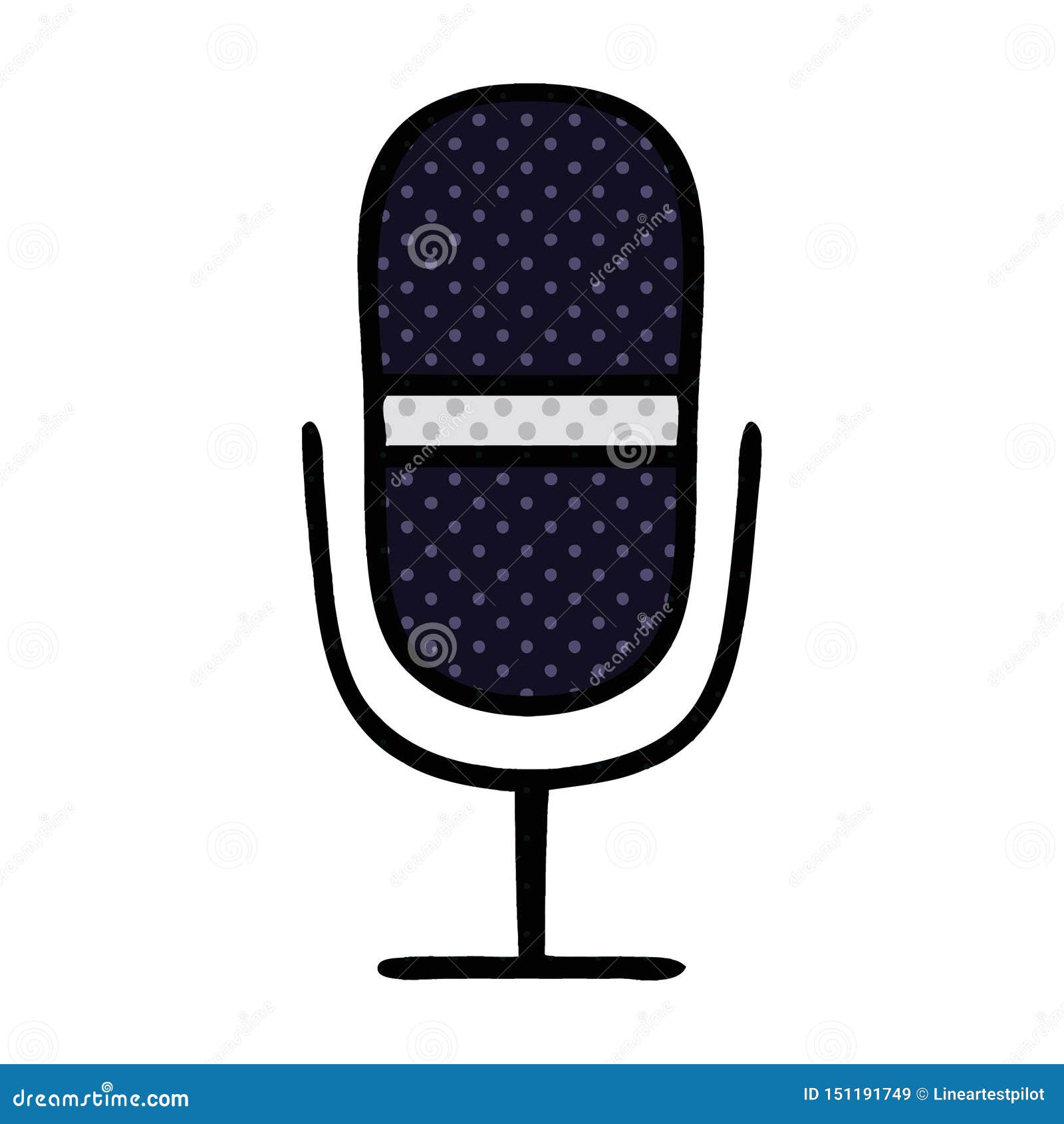 A Creative Comic Book Style Cartoon Radio Microphone Stock Vector ...
