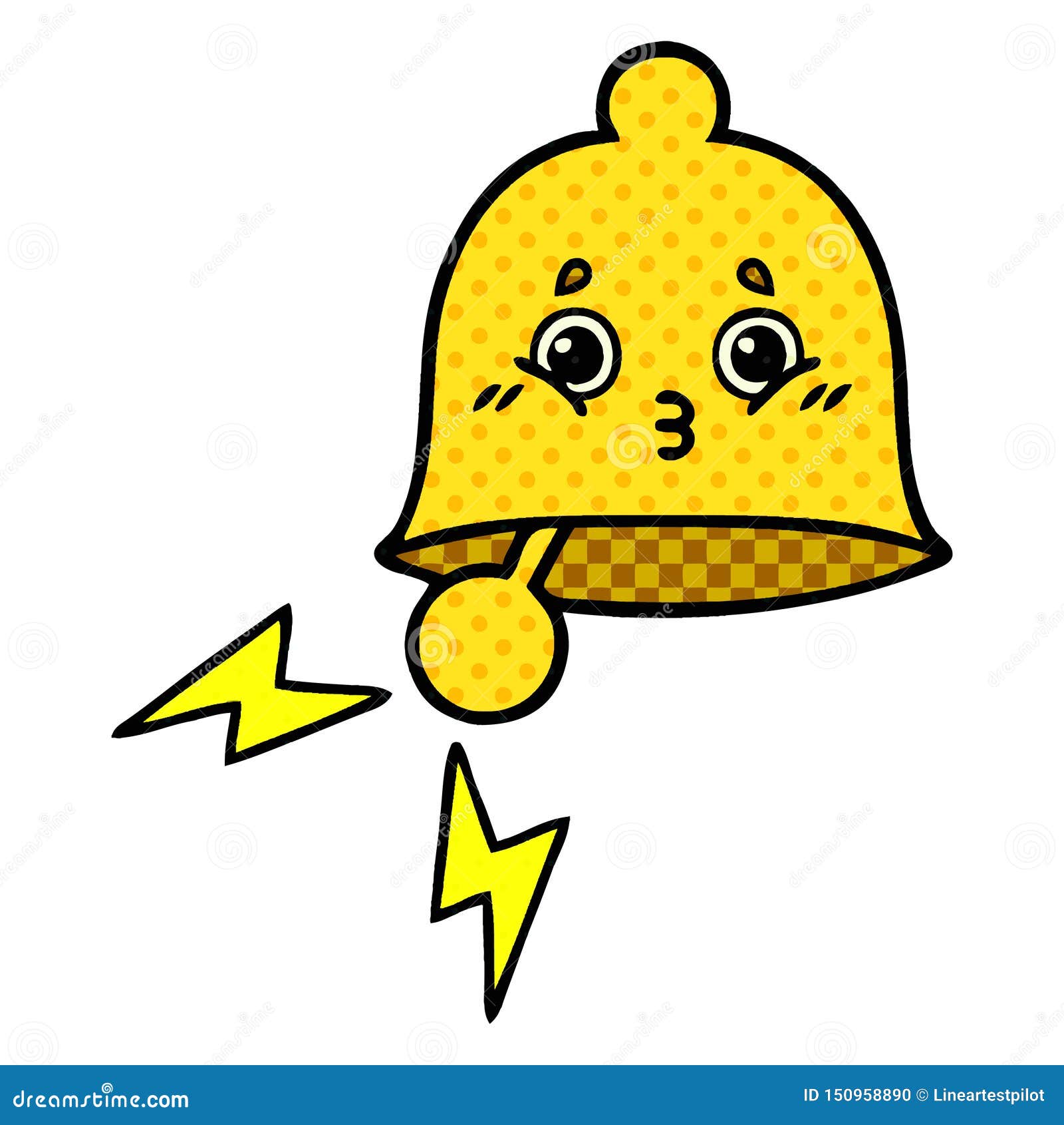 A Creative Comic Book Style Cartoon Ringing Bell Stock Vector ...