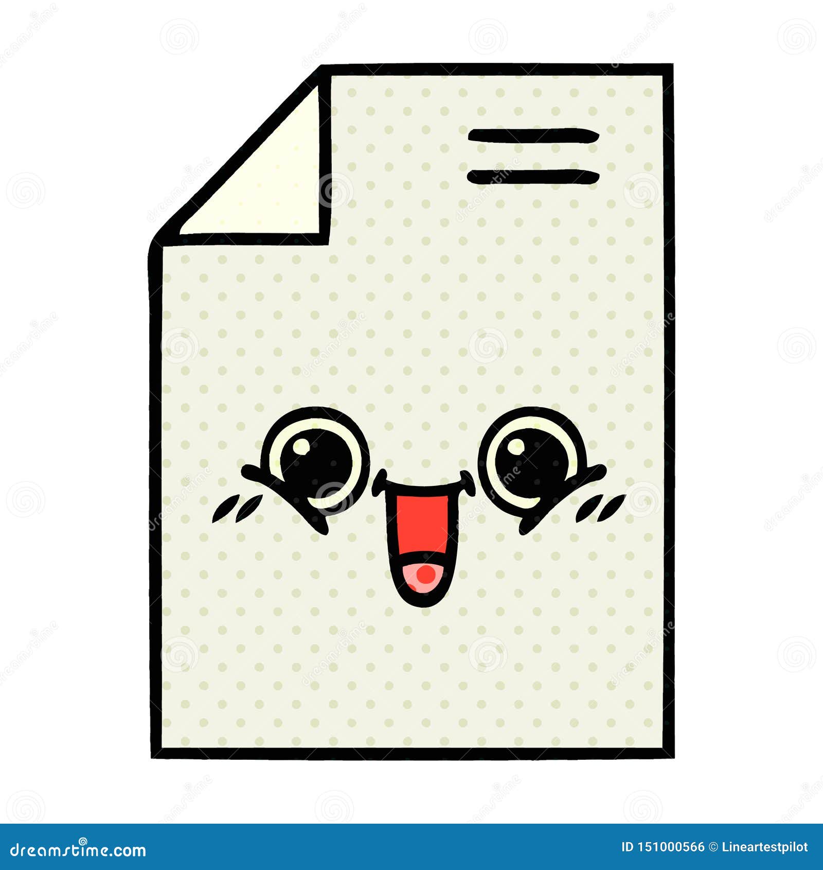 A Creative Comic Book Style Cartoon Sheet of Paper Stock Vector ...