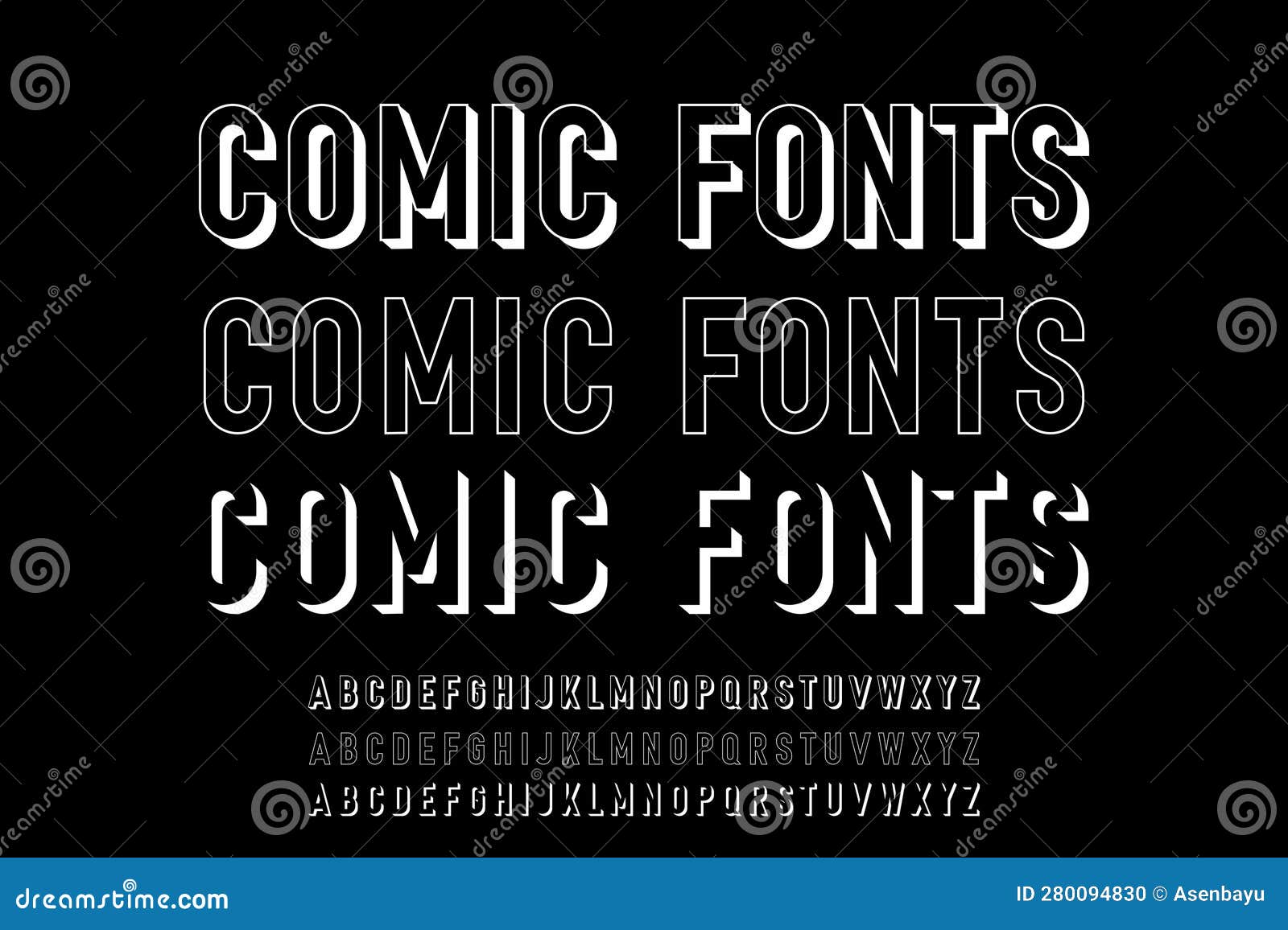 Creative Comic Style Typeface Font Vector. Modern Typography Style with ...