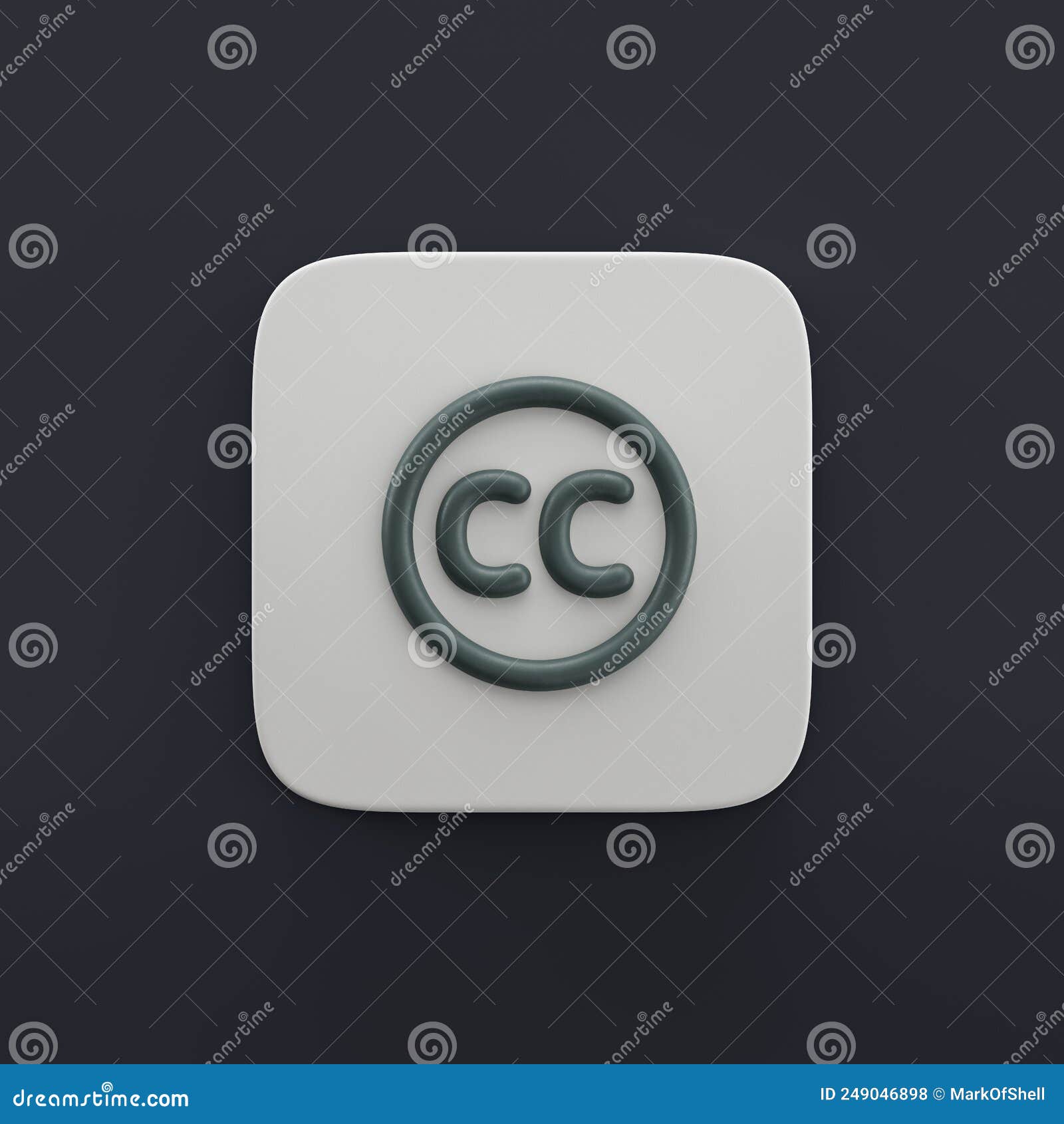 Creative Commons 3d Icon, Outilne Design and Development Icon in Grey ...