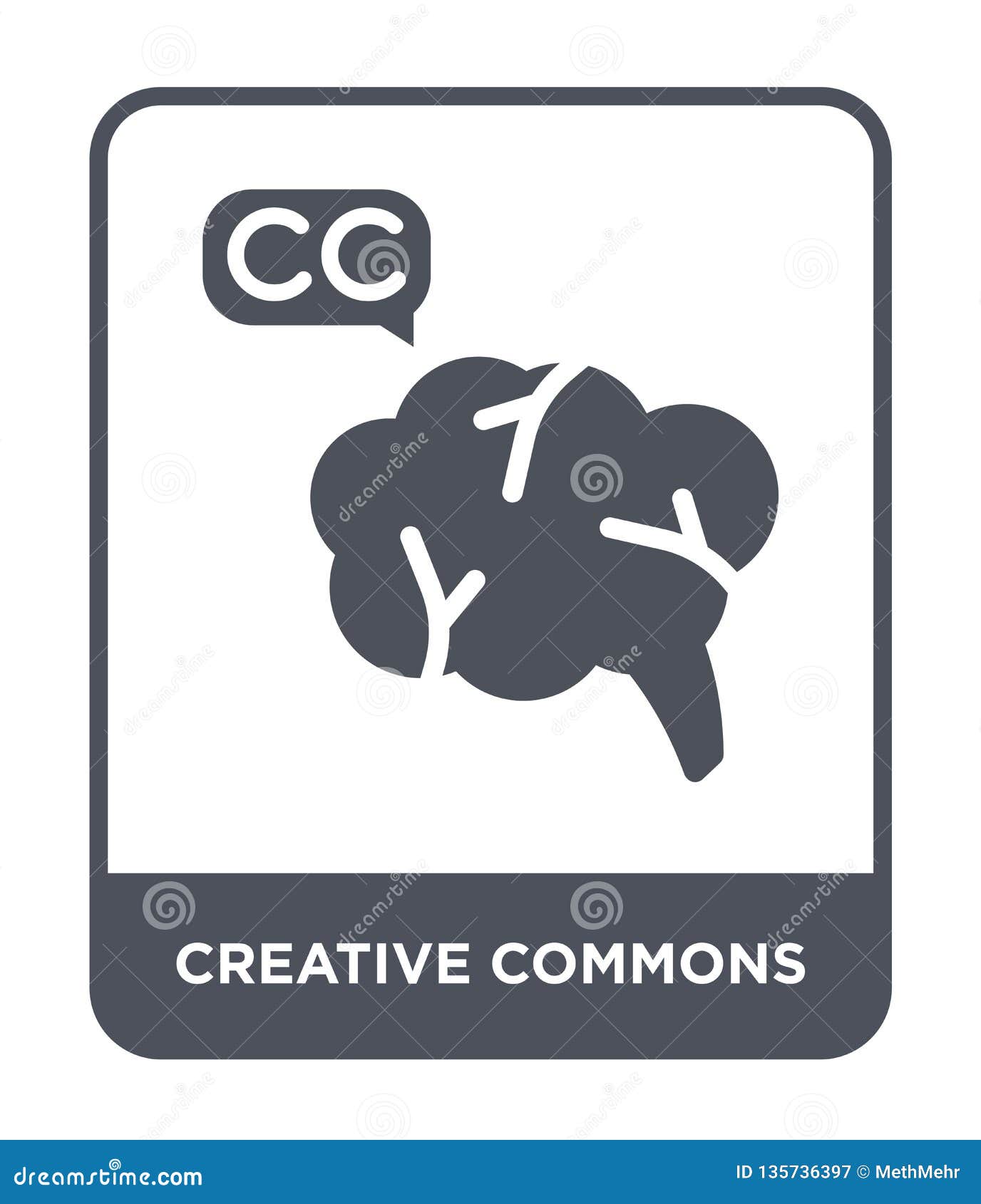 Creative Commons Icon in Trendy Design Style. Creative Commons Icon ...
